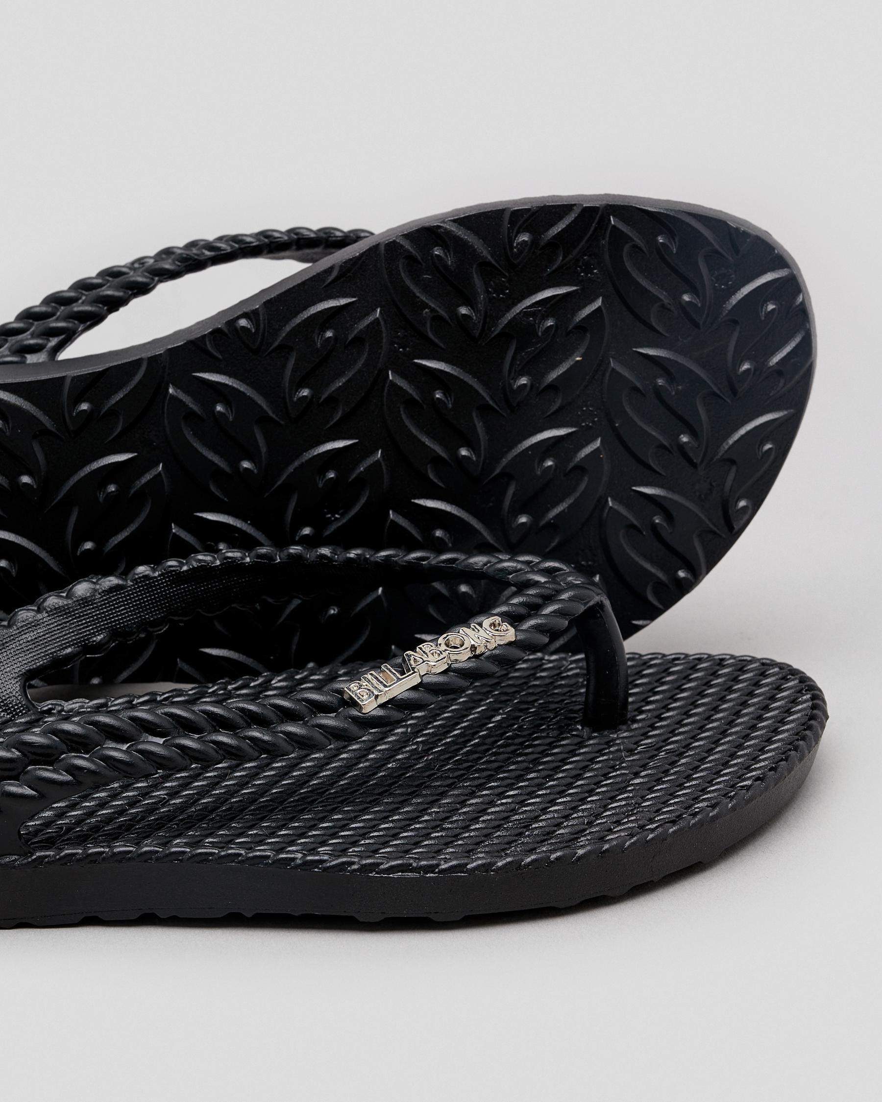 Shop Billabong Kick Back Thongs In Black 2 - Fast Shipping & Easy ...