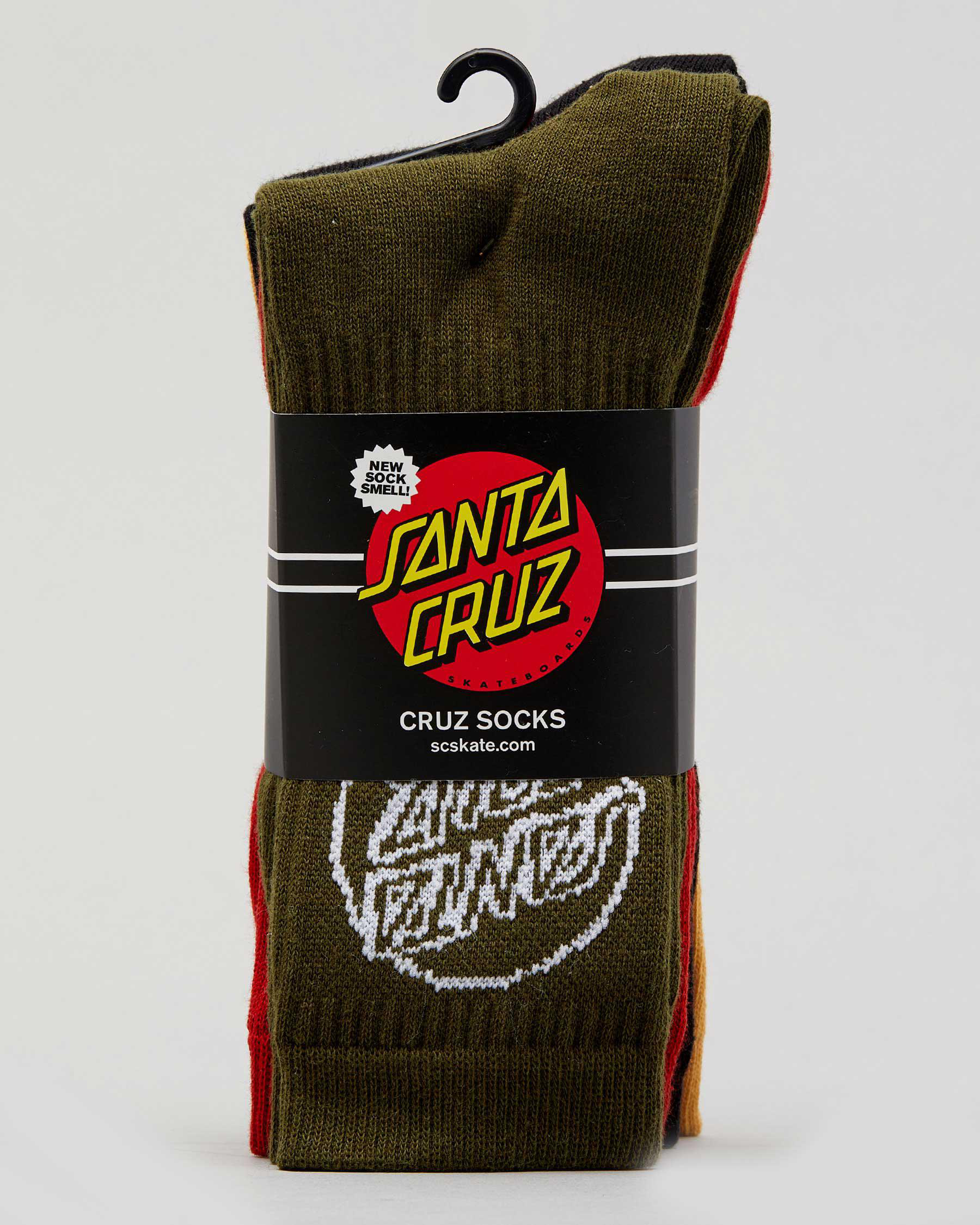 Shop Santa Cruz Pop Mono Socks 4 Pack In Assorted - Fast Shipping ...