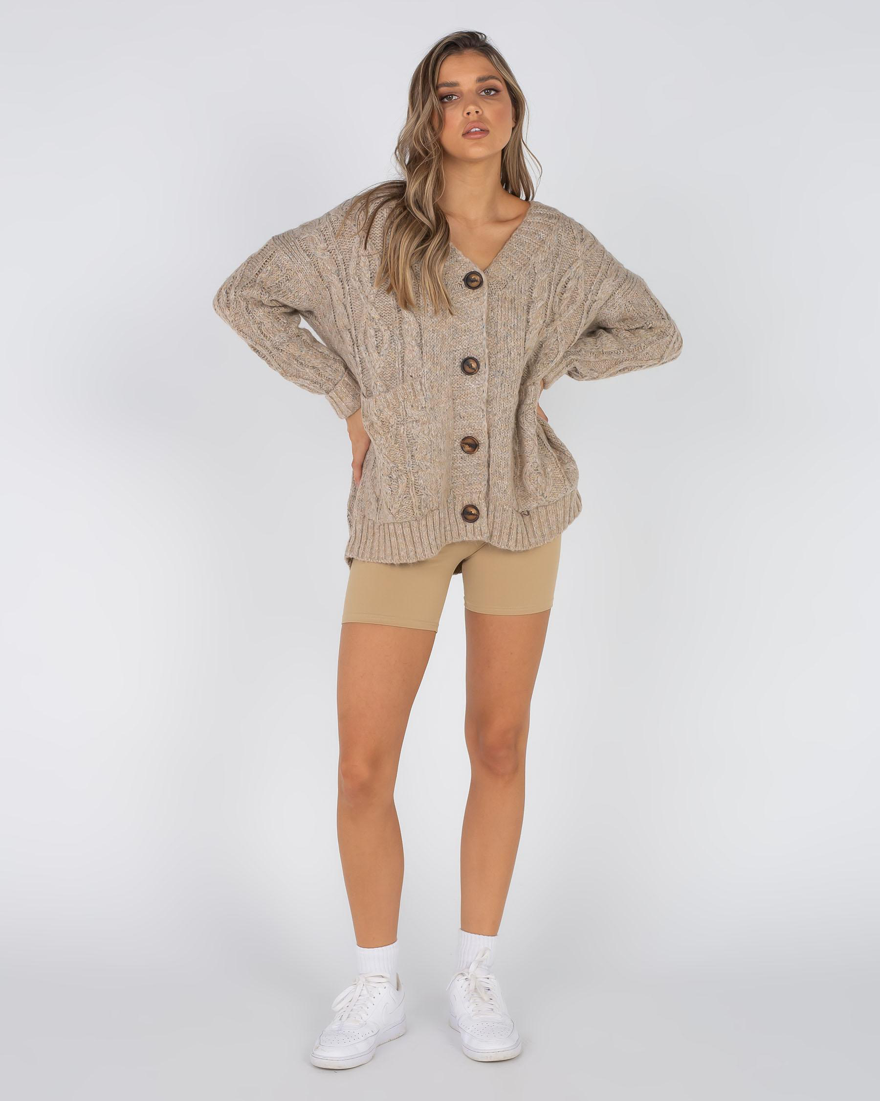 Shop Ava And Ever Remote Control Knit Cardigan In Earth - Fast Shipping ...