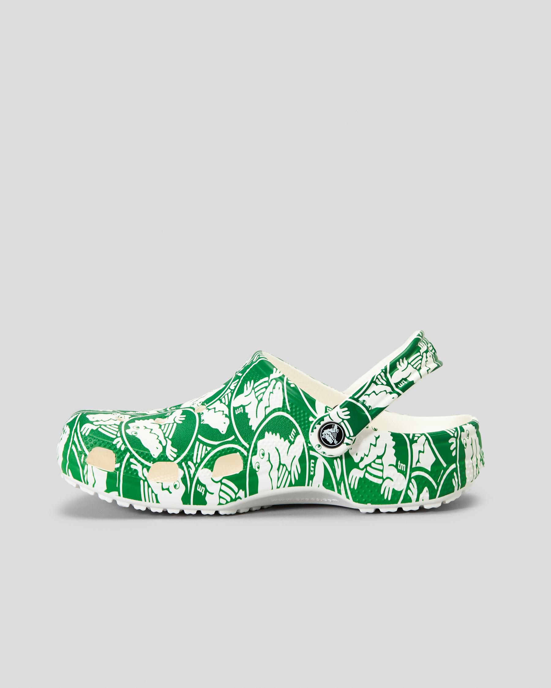 Shop Crocs Duke Print Classic Clogs In Green Ivy - Fast Shipping & Easy ...