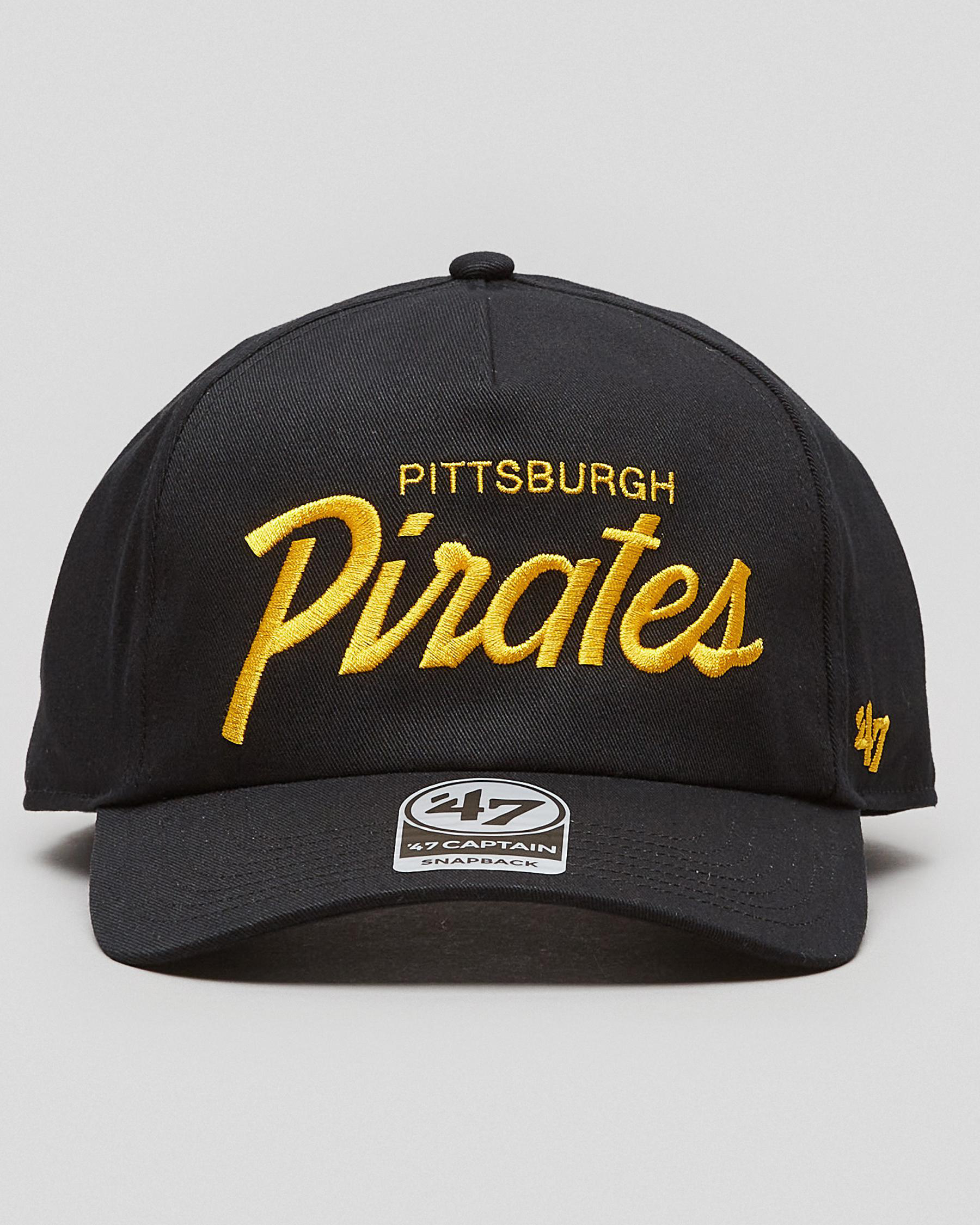 Shop Forty Seven Pittsburgh Pirates Nantasket Script 47 Cap In Black ...
