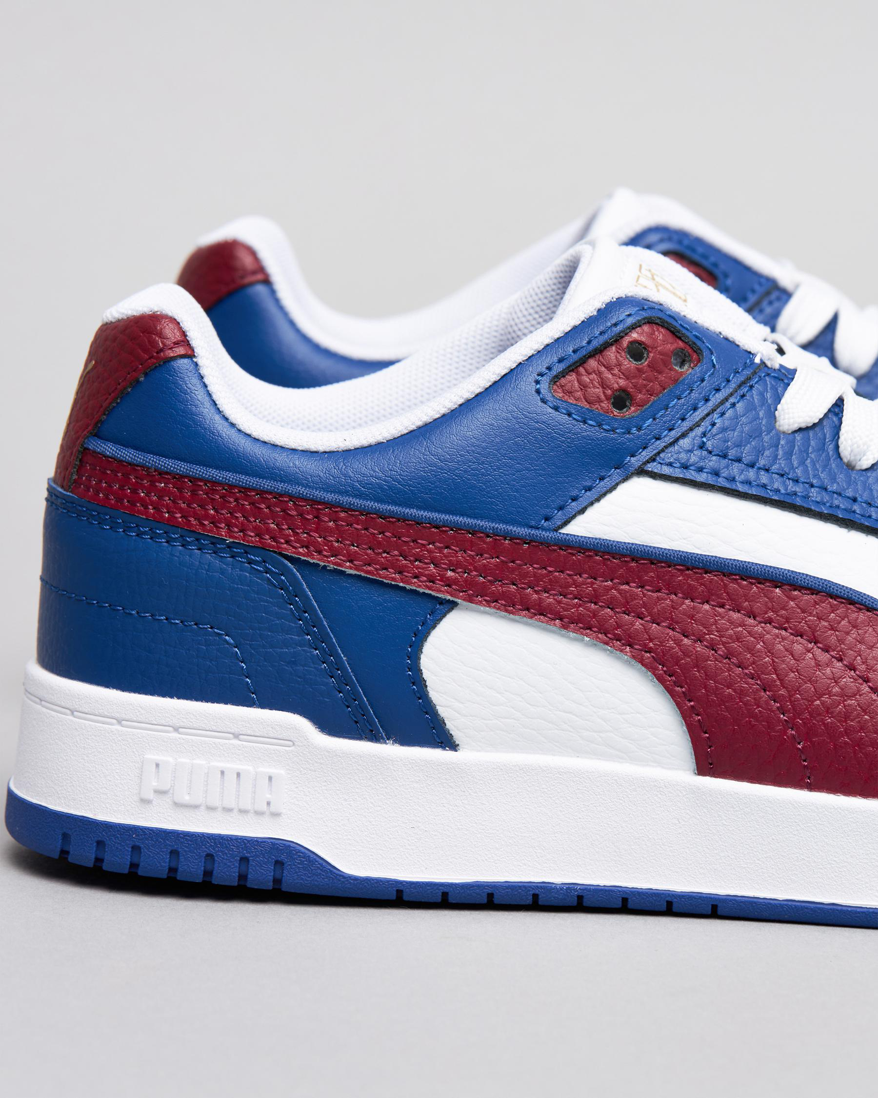 Shop Puma Womens RBD Game Low Shoes In Puma White/team Regal Red/clyde ...