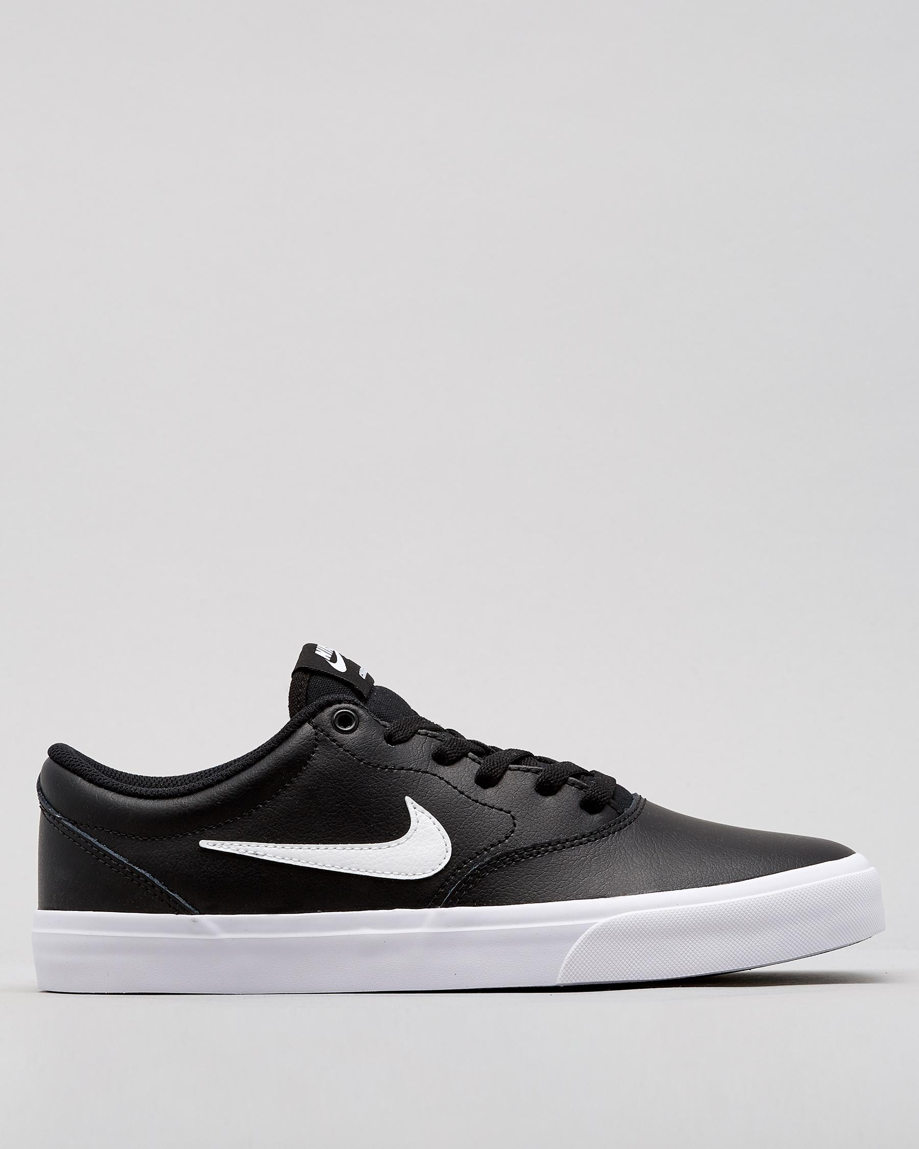 Shop Nike Charge Premium Shoes In Black/white-black-black - Fast ...