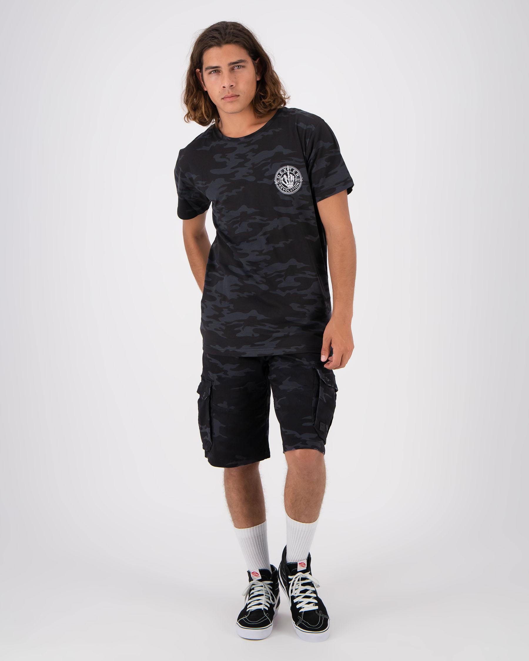Shop Dexter Defender Cargo Shorts In Black - Fast Shipping & Easy ...