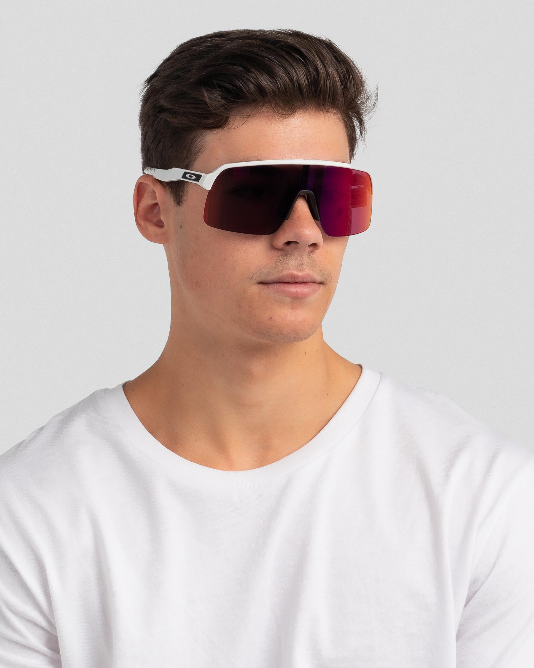 Shop Oakley Sutro Lite Prizm Sunglasses In Matte White W prizm Road Shop Oakley Sutro Lite Prizm Sunglasses In Matte White W prizm Road