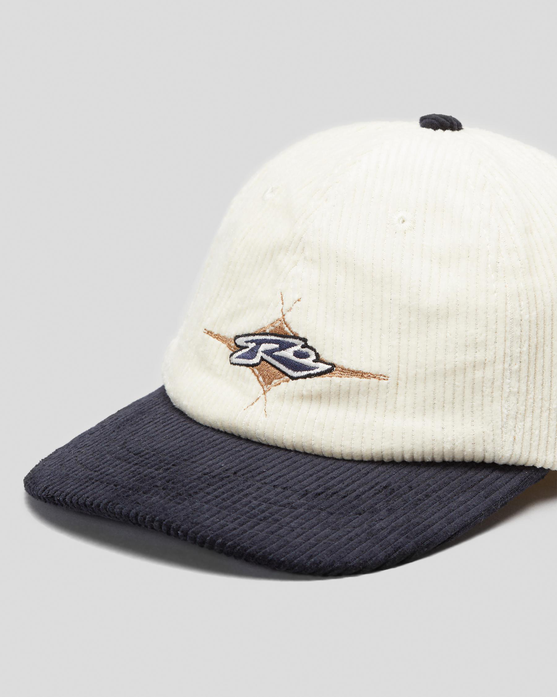 Shop Rusty Wallflower Cord Six Panel Cap In Navy Blue - Fast Shipping ...