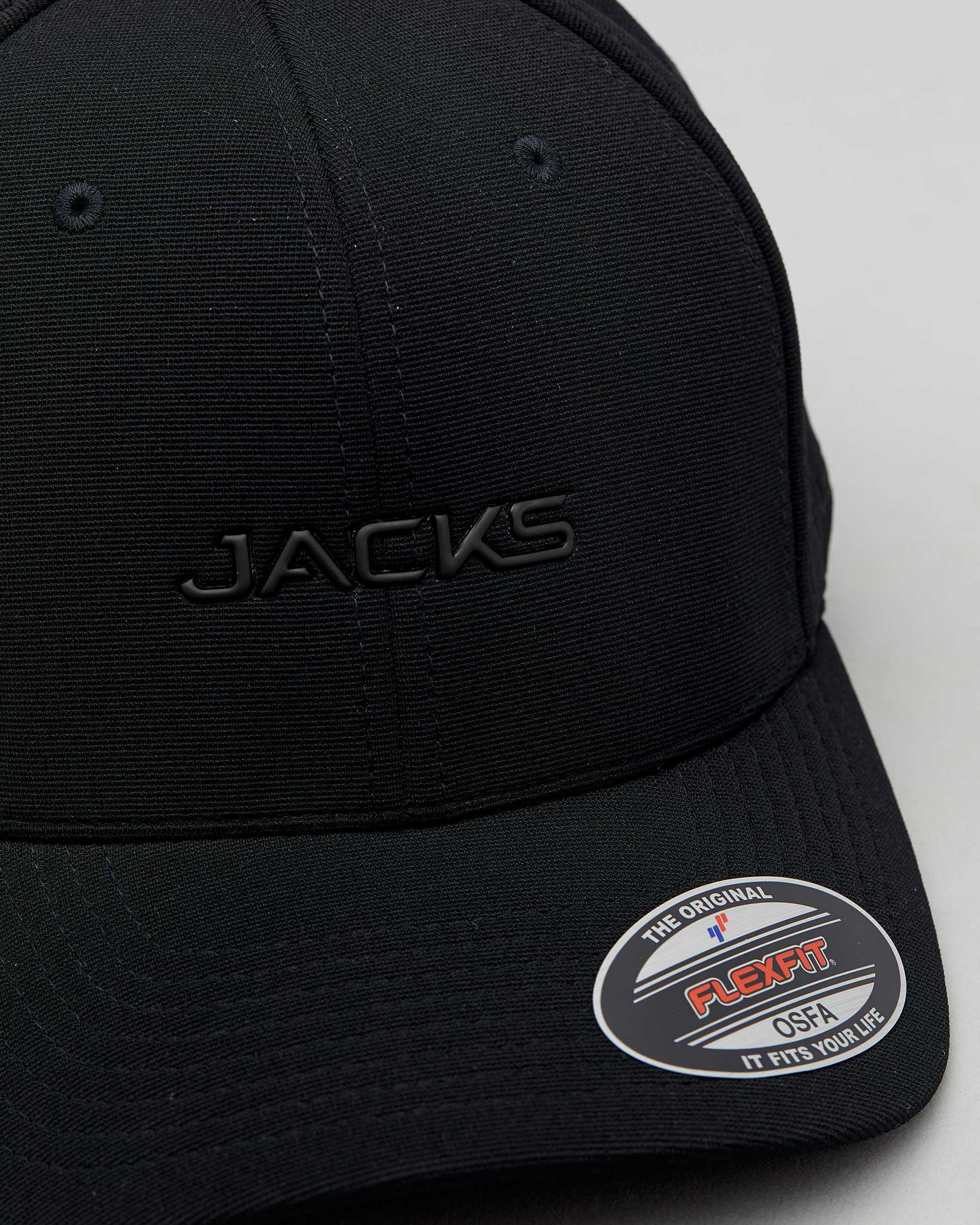 Shop Jacks Chattel Flexfit Cap In Black - Fast Shipping & Easy Returns ...