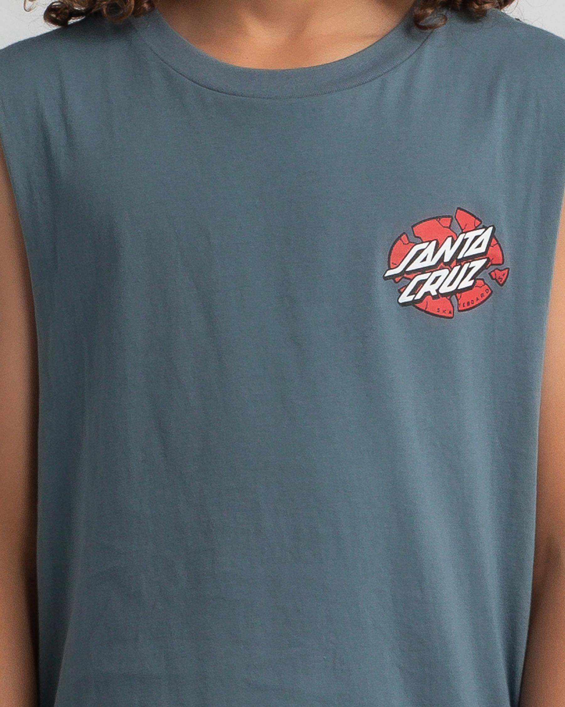 Shop Santa Cruz Boys' Rat Slasher Muscle Tank In Goblin Blue - Fast ...