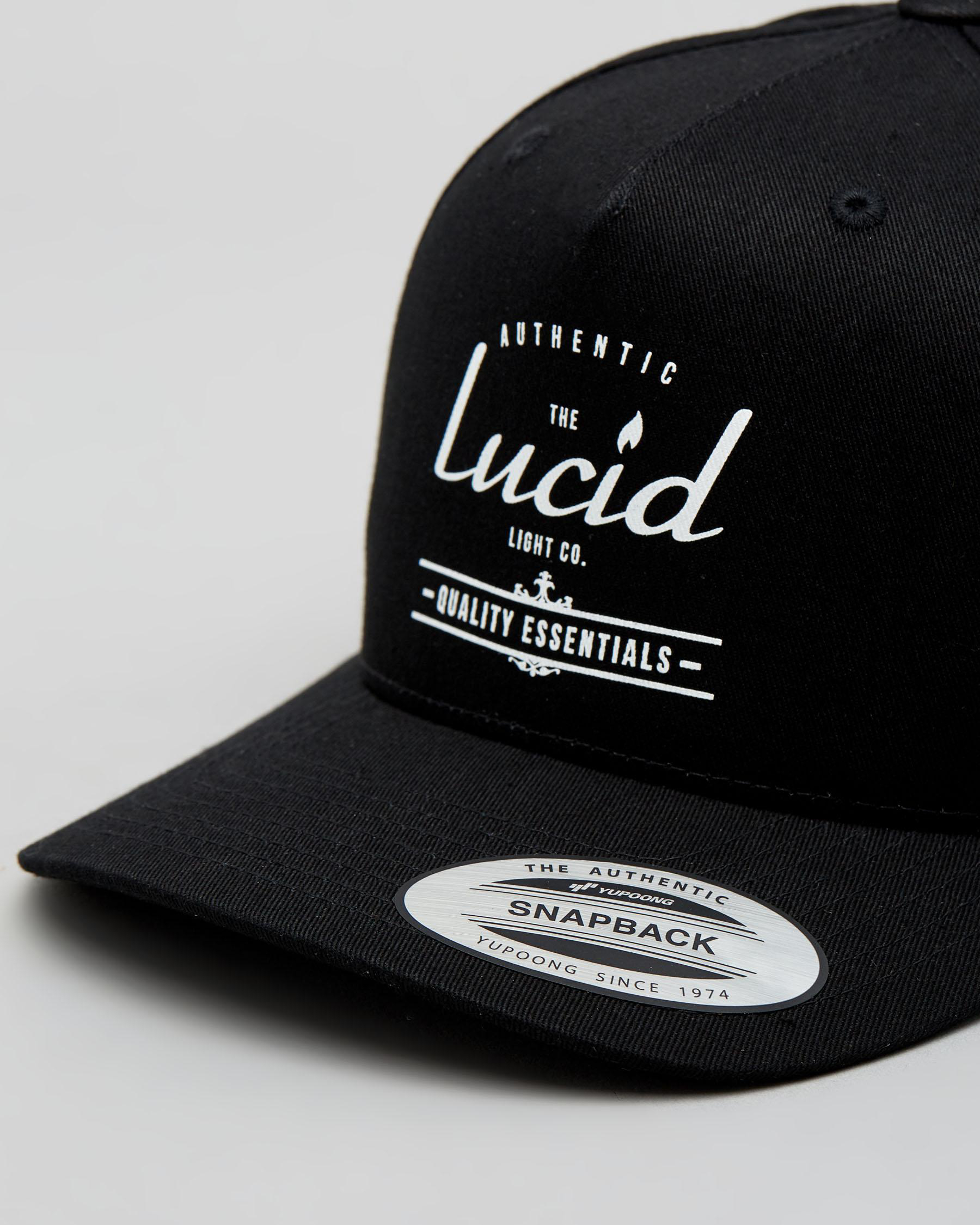 Lucid Wedge Snapback Cap In Black/white - Fast Shipping & Easy Returns ...