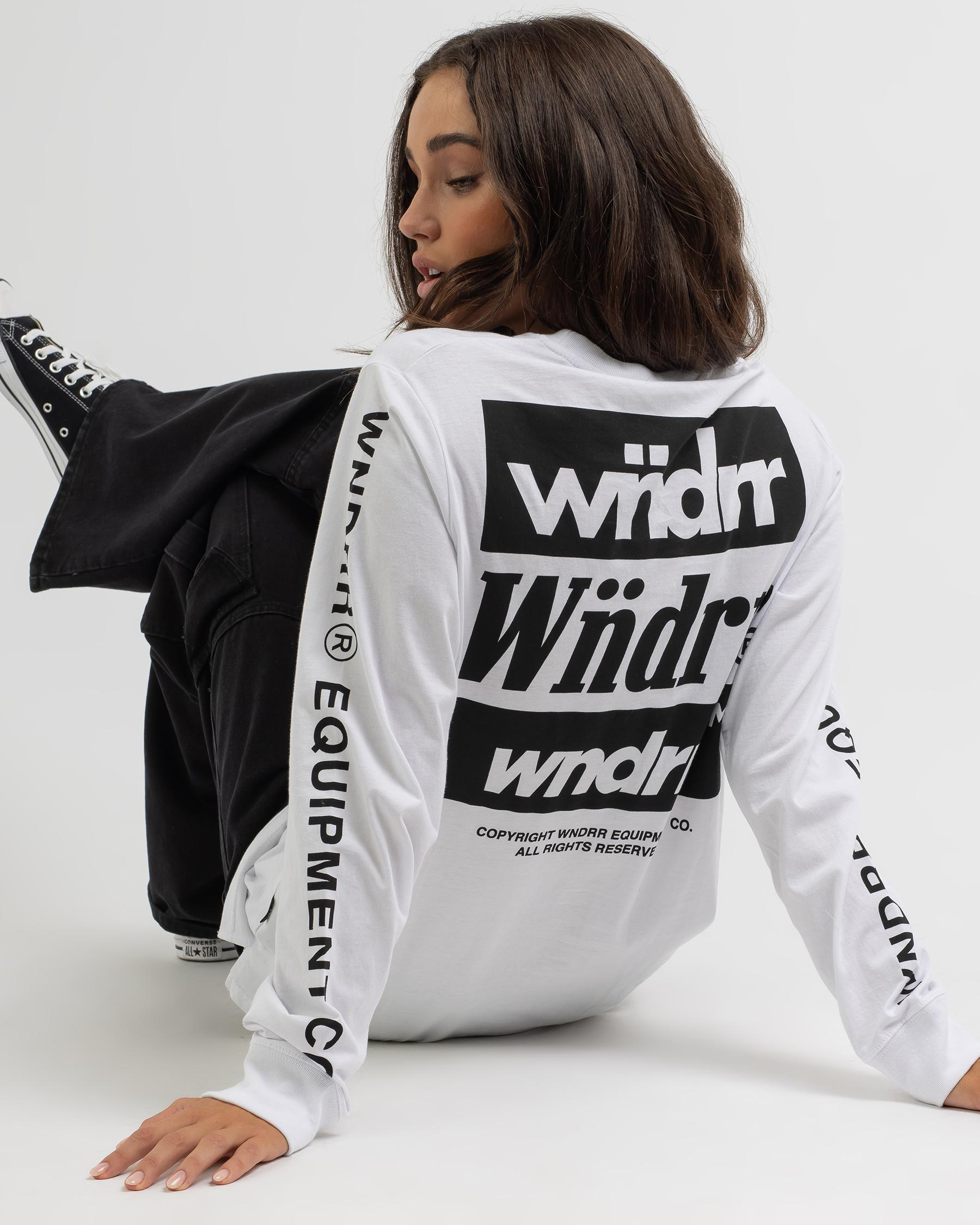 Shop Wndrr Icons Long Sleeve T-Shirt In White - Fast Shipping & Easy ...