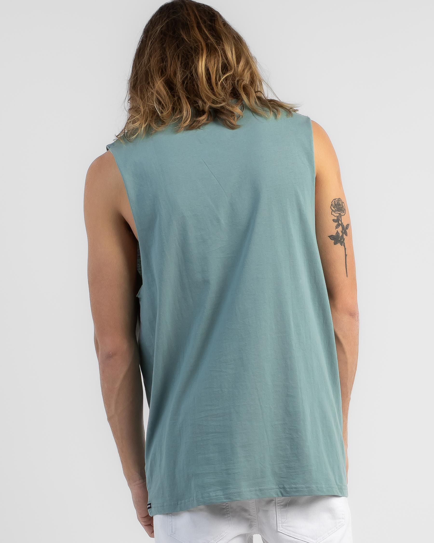 Shop Volcom Solid Muscle Tank In Fern - Fast Shipping & Easy Returns ...