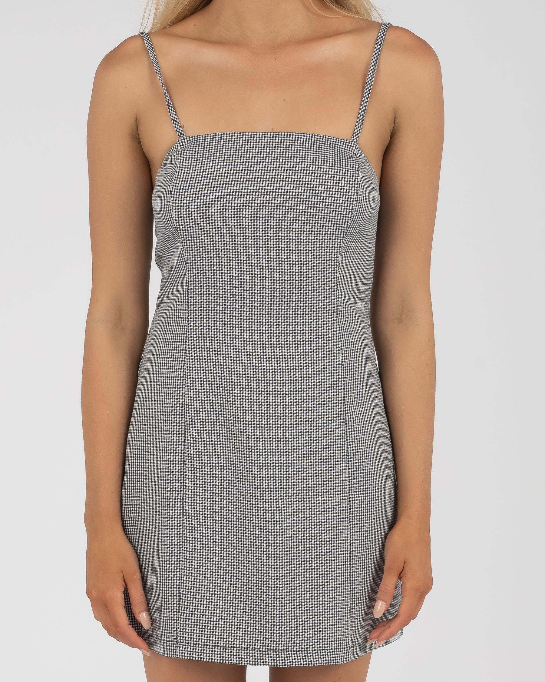 Shop Mooloola Metro Dress In Black/white Gingham - Fast Shipping & Easy ...