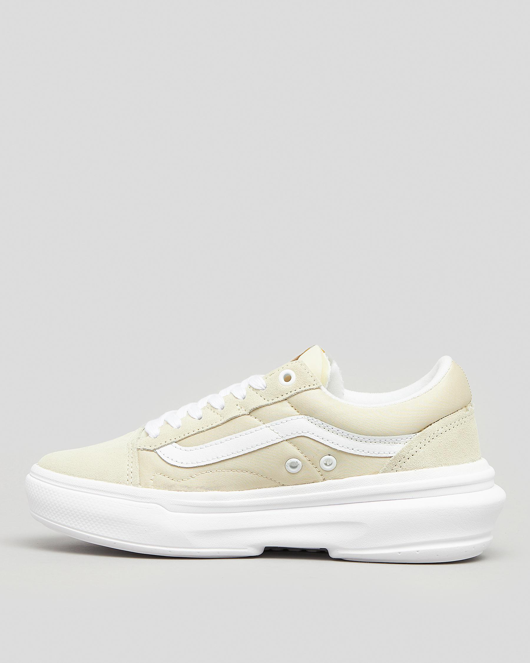 Shop Vans Womens Comfycush Old Skool Overt Shoes In Sandwhite Fast Shipping And Easy Returns
