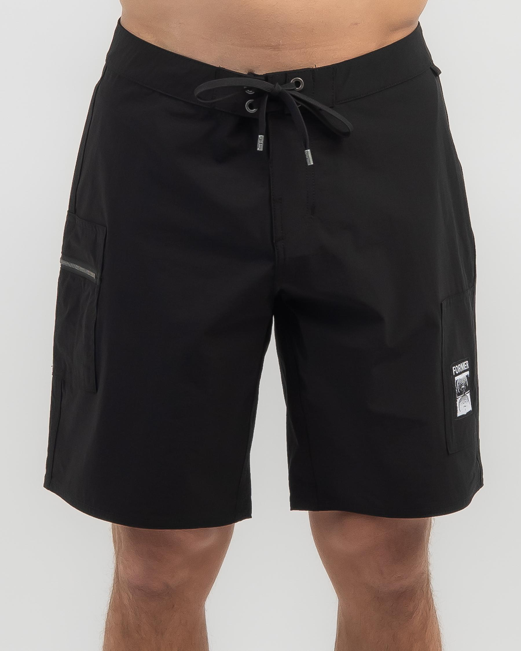 Shop Former Dane 2.0 Board Shorts In Black - Fast Shipping & Easy ...