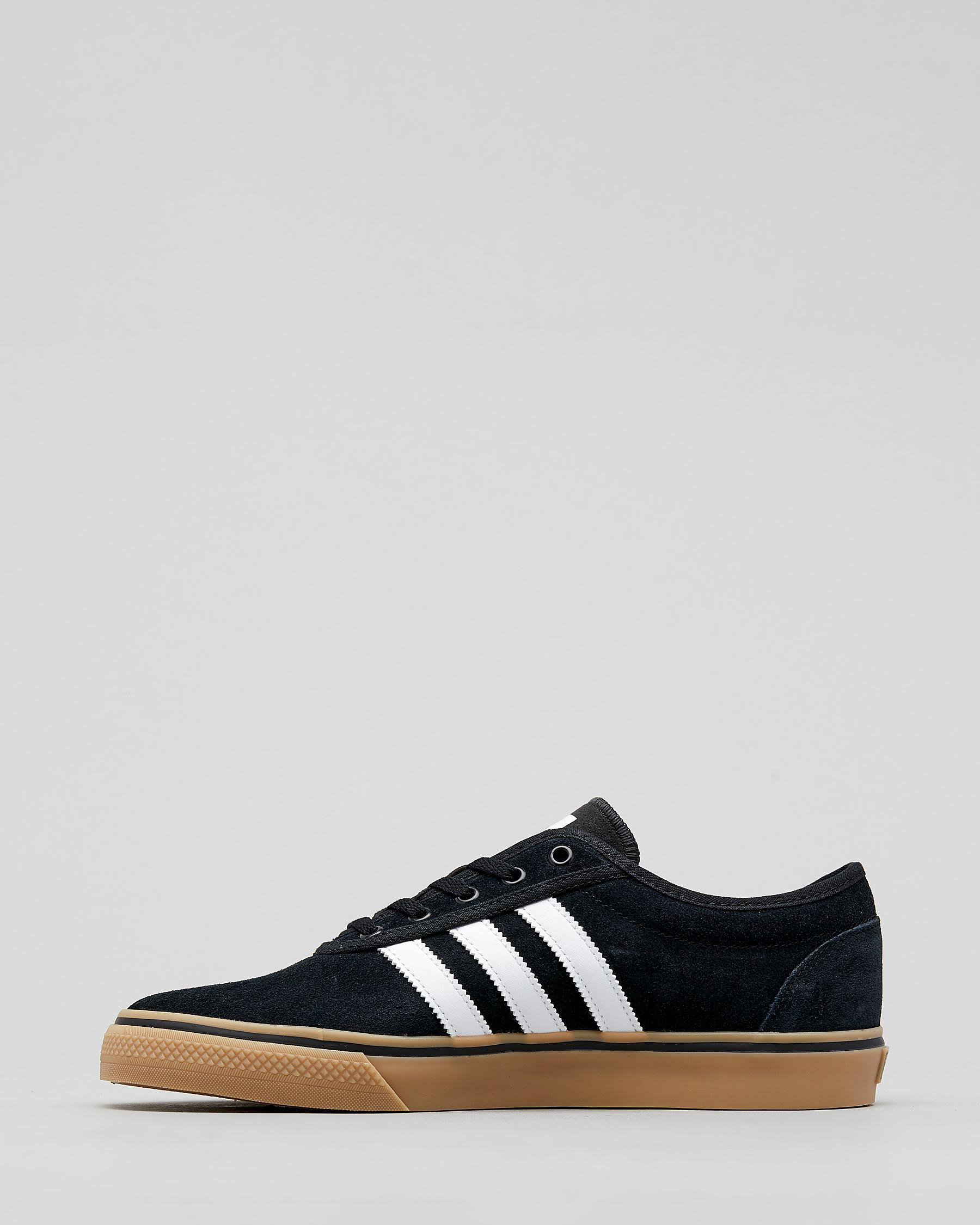 Shop adidas Adi Ease Shoes In Core Black/ftwr White/gum - Fast Shipping ...