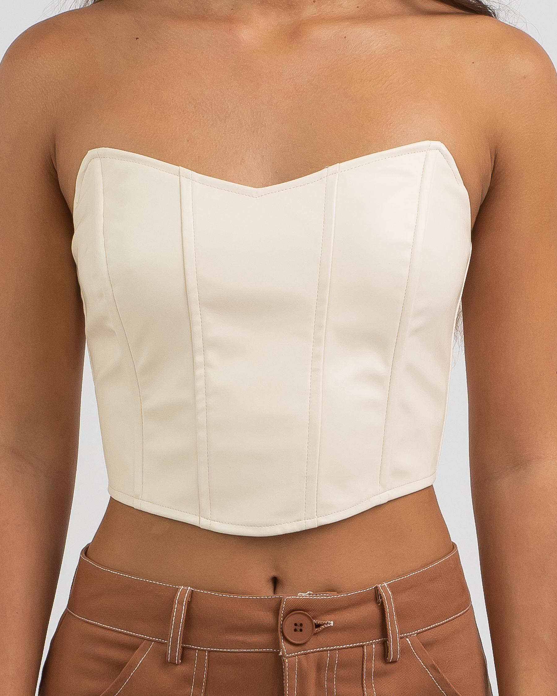 Shop Ava And Ever Minnie Me Corset Top In Seashell - Fast Shipping ...