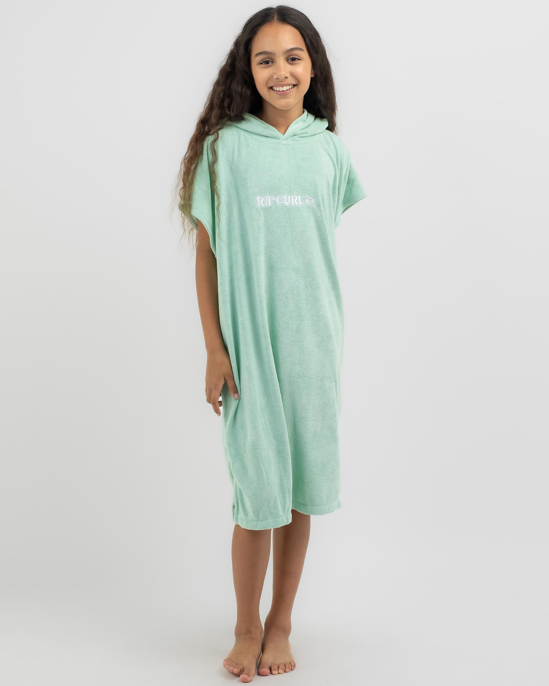 Shop Rip Curl Girls' Classic Surf Hooded Towel In Mint - Fast Shipping ...