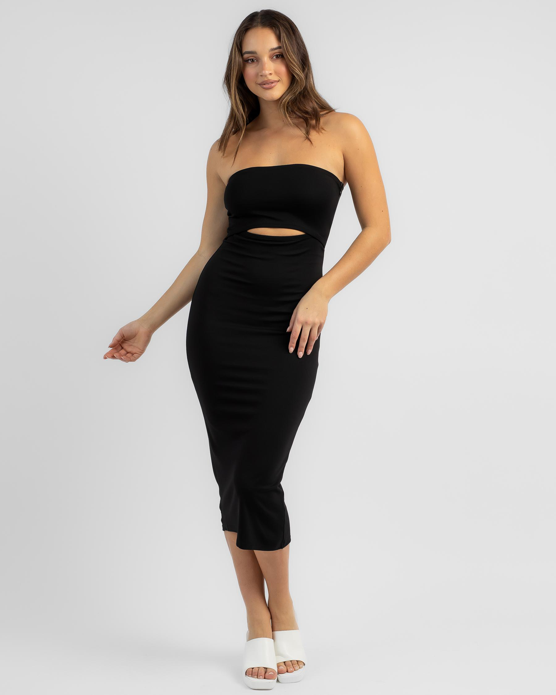 Shop Ava And Ever Robin Dress In Black/black - Fast Shipping & Easy ...