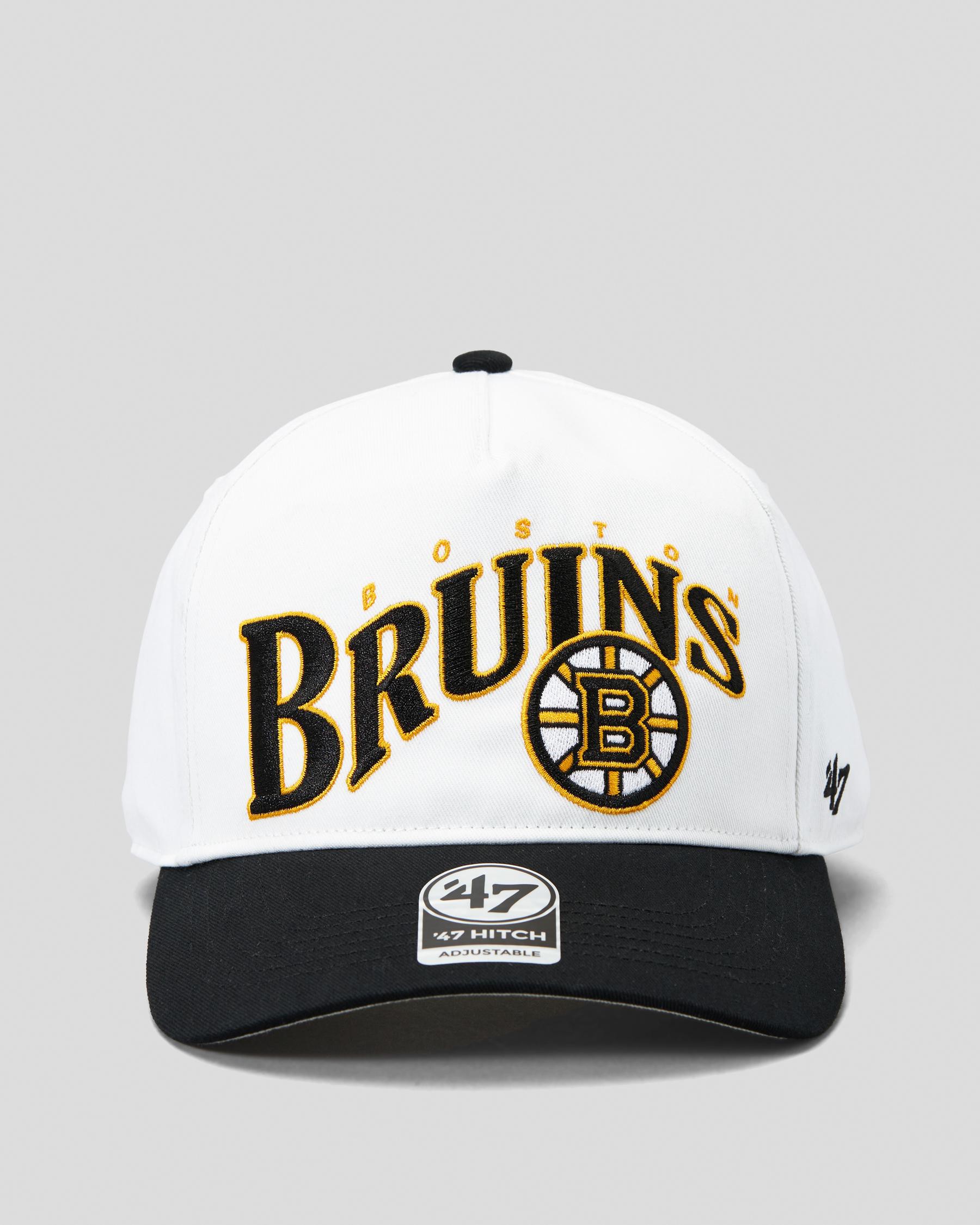 Shop Forty Seven Boston Bruins Wave 47 Hitch Cap In White - Fast ...