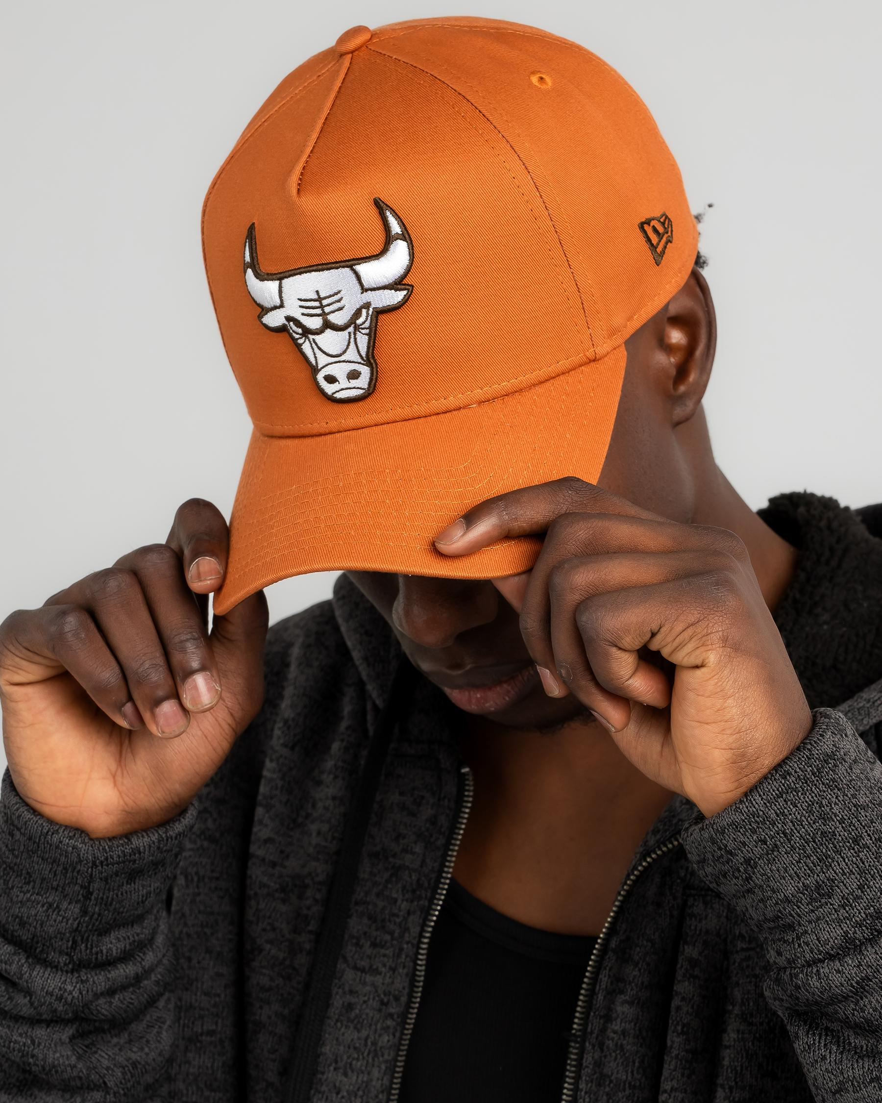 Shop New Era Chicago Bulls 9Forty A-Frame Cap In Salted Caramel - Fast ...