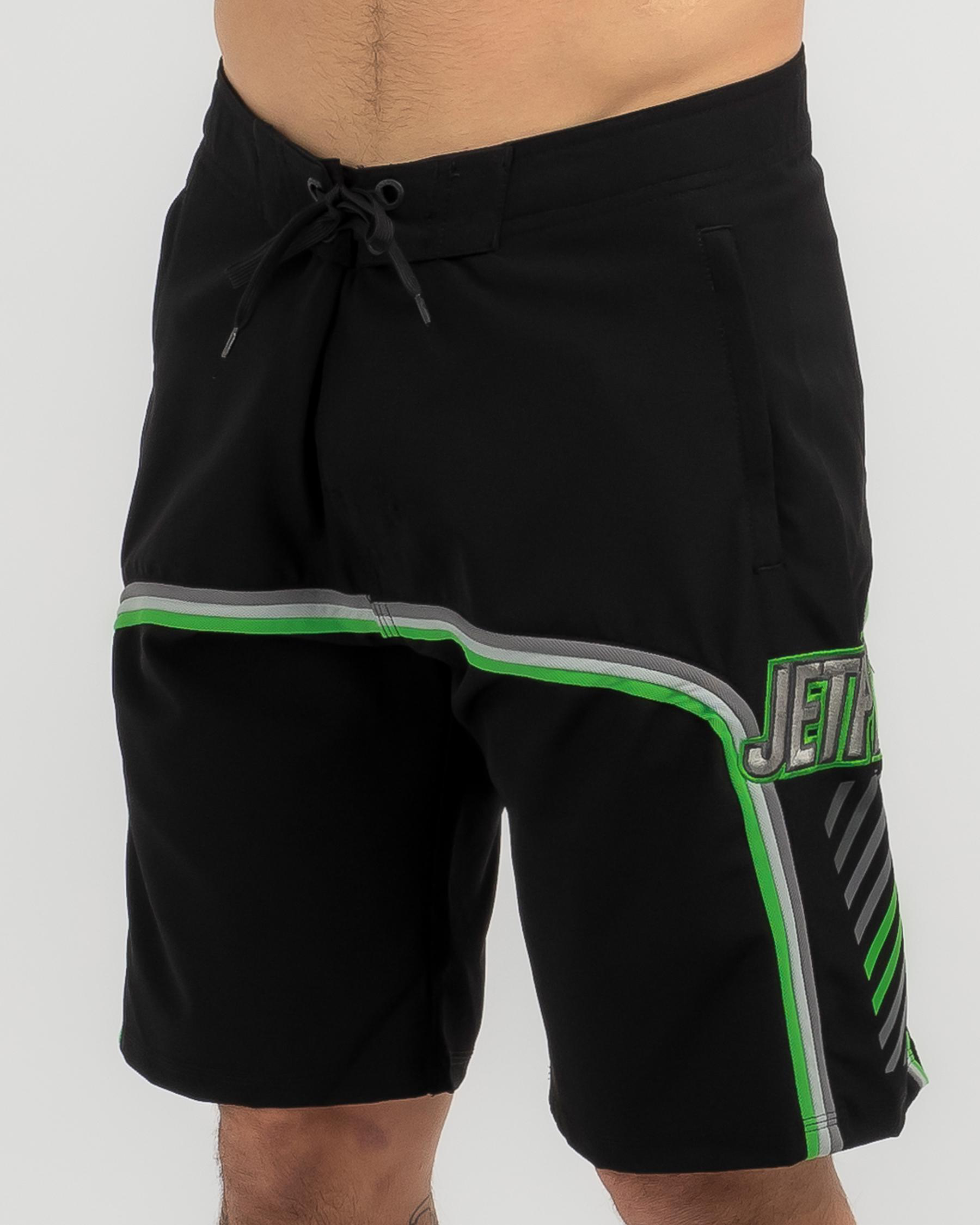 Shop Jetpilot F4.5 Board Shorts In Black/green - Fast Shipping & Easy ...