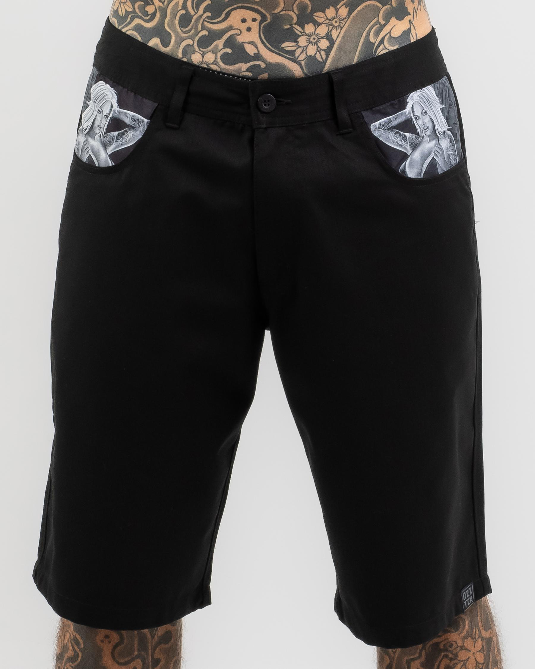 Shop Dexter Fast Lane Walk Shorts In Black - Fast Shipping & Easy ...