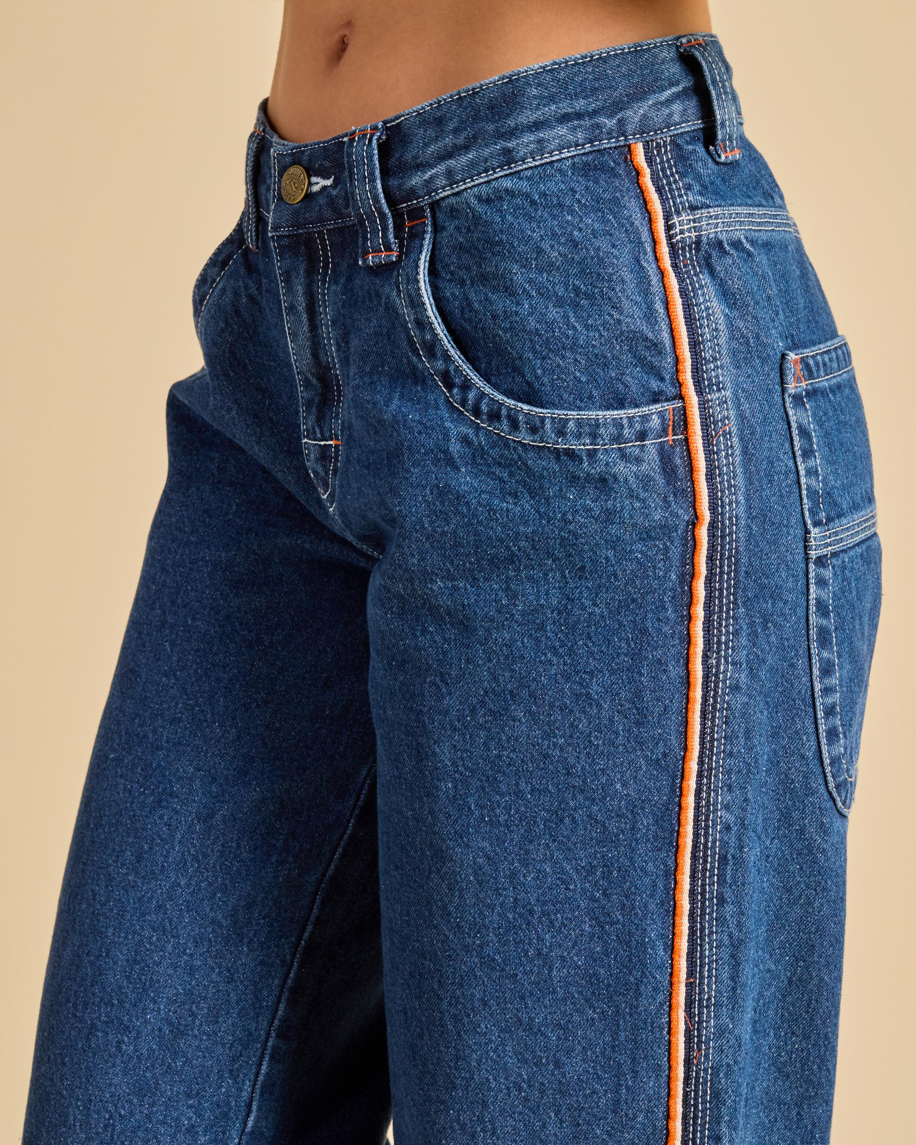 Rusty Flip Mommy Jeans In Deep Sea Blue - FREE* Shipping & Easy Returns ...