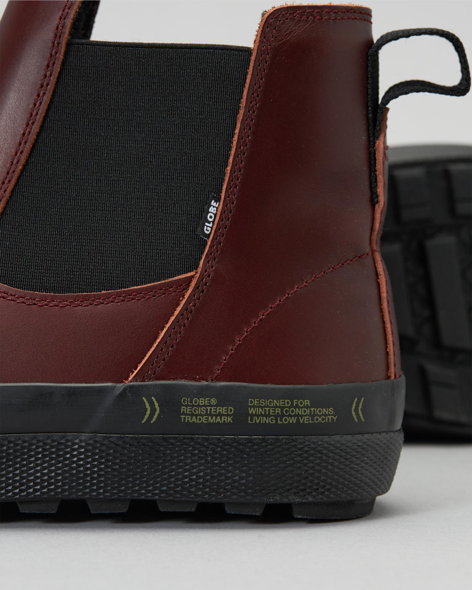 Shop Globe Dover II Winter Shoes In Oxblood/black - Fast Shipping ...