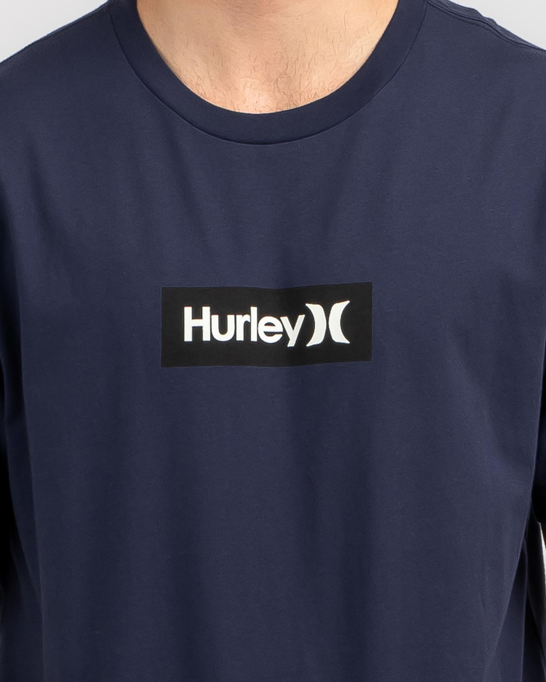 Shop Hurley Box Only T-Shirt In Indigo - Fast Shipping & Easy Returns ...