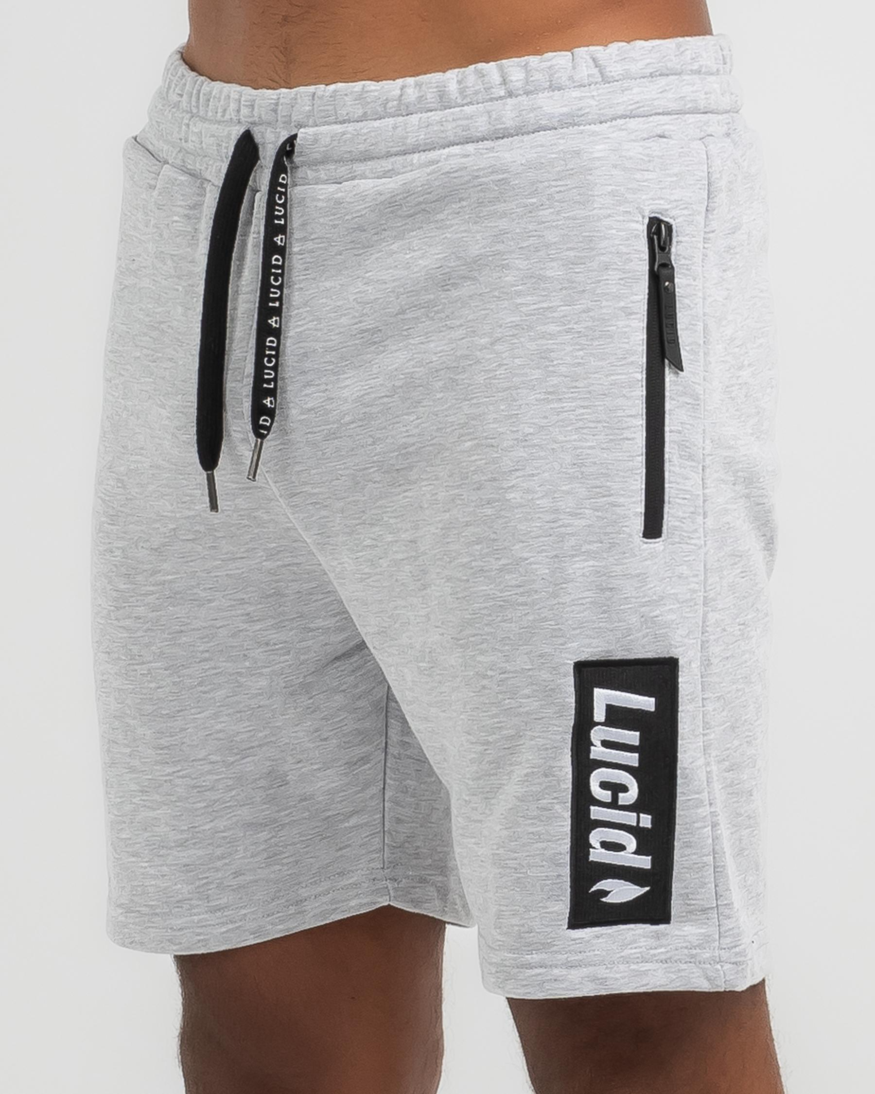 Shop Lucid Contest House Shorts In Light Grey Marle - Fast Shipping ...