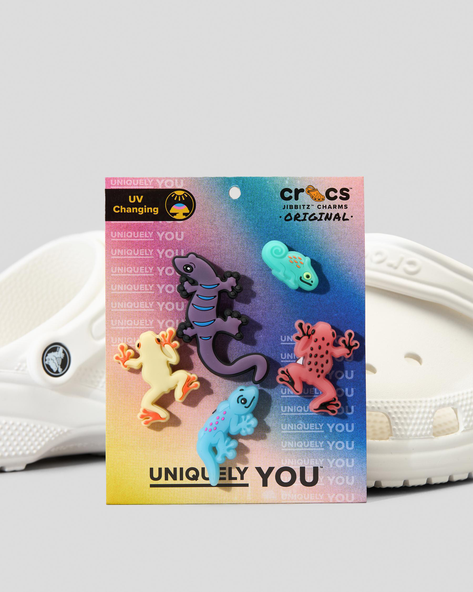 Shop Crocs UV Charging Rainforest Jibbitz 5 Pack In Multi - Fast ...