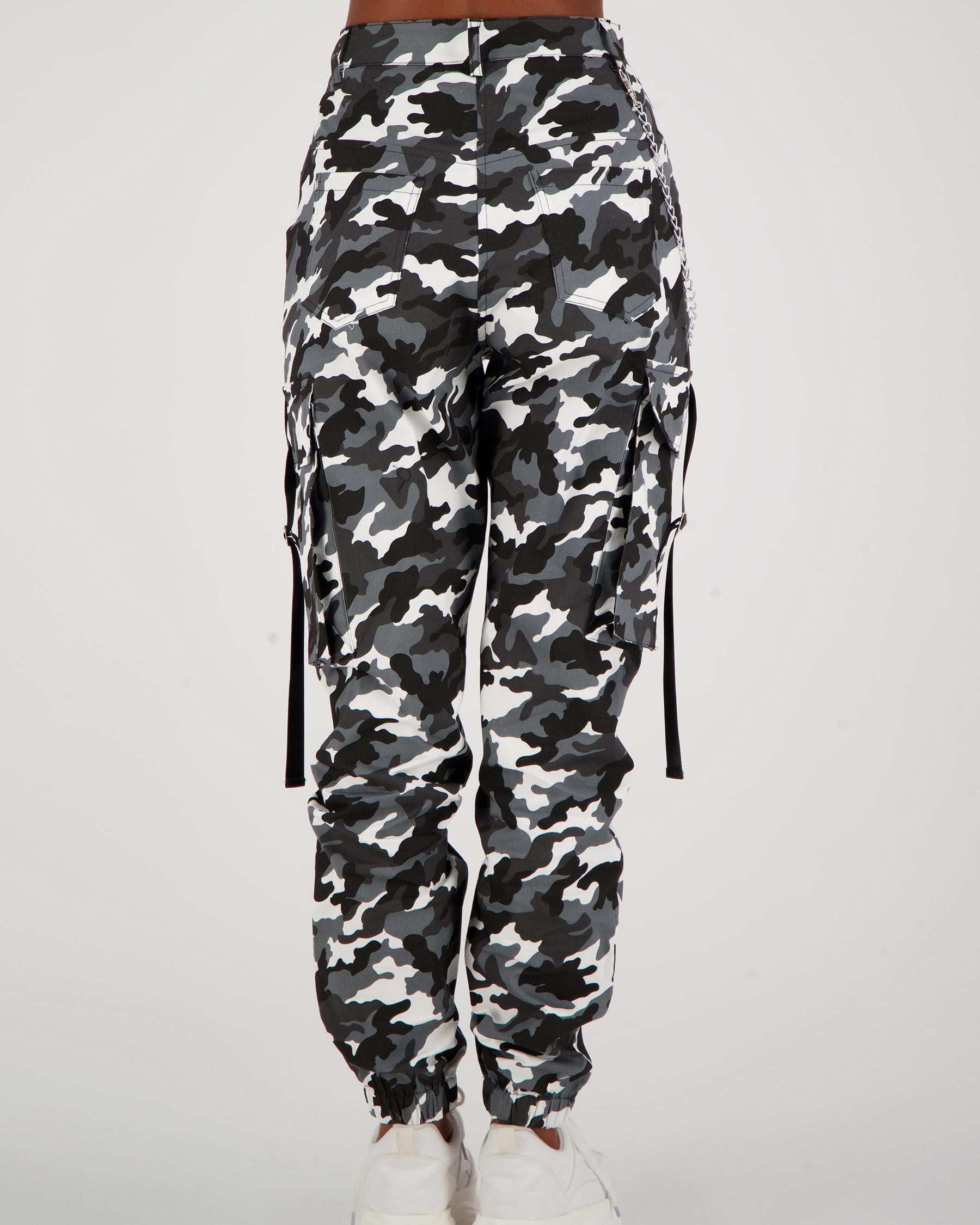 Shop Ava And Ever Mia Pants In Black Camo - Fast Shipping & Easy ...
