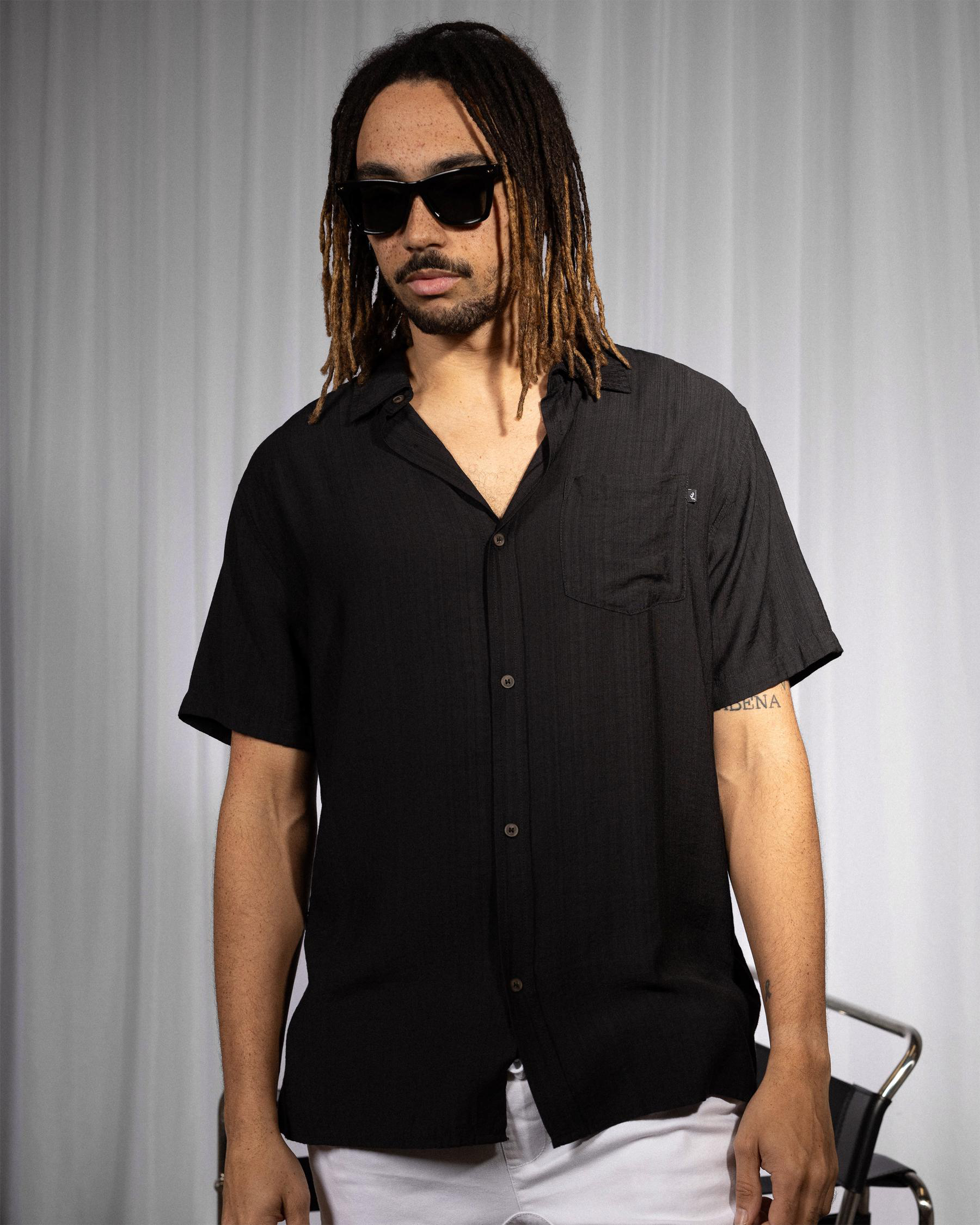 Shop Rusty Razor Blade 2.0 Short Sleeve Shirt In Black - Fast Shipping ...