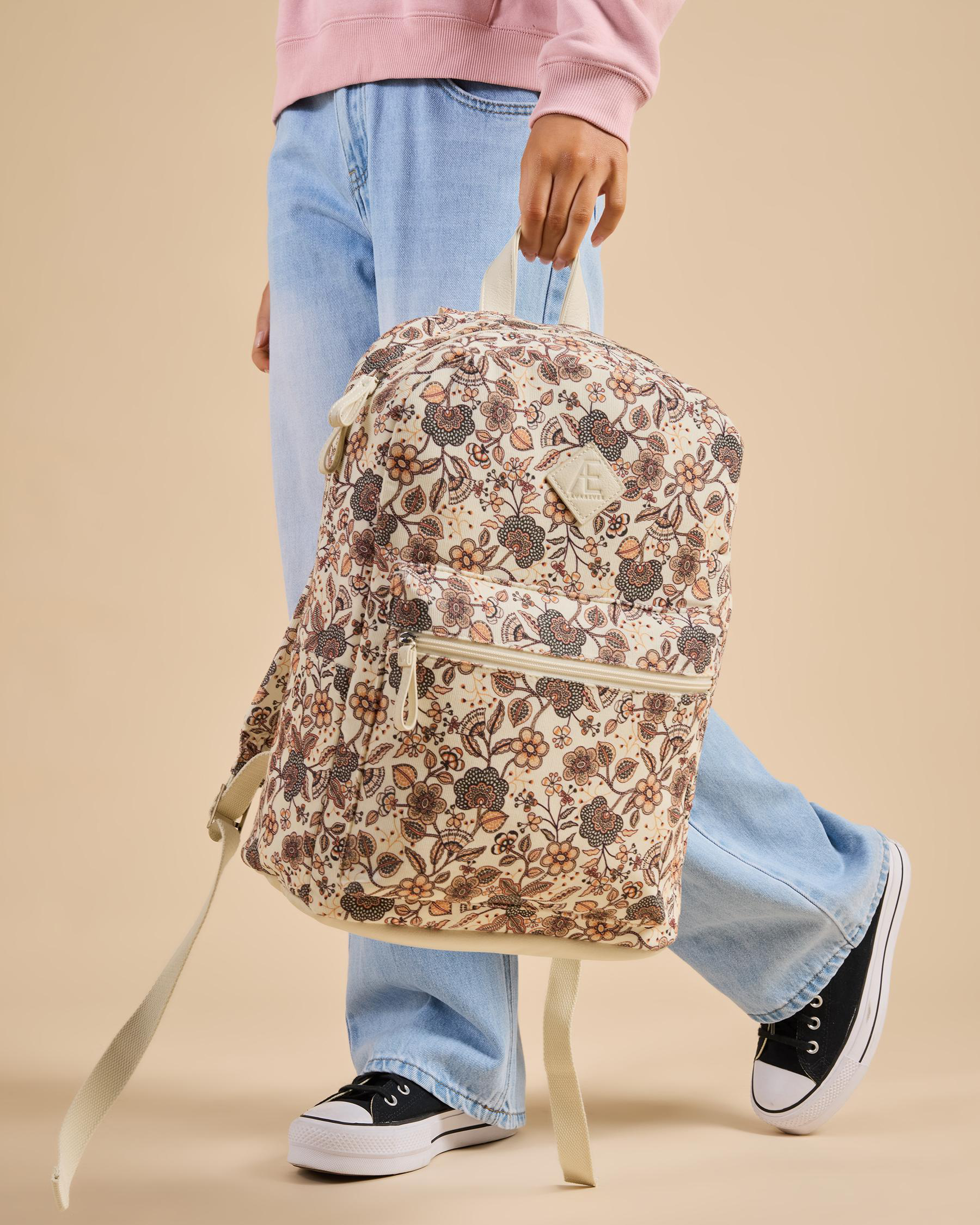Shop Ava And Ever Delilah Cord Backpack In Cream Floral - Fast Shipping ...
