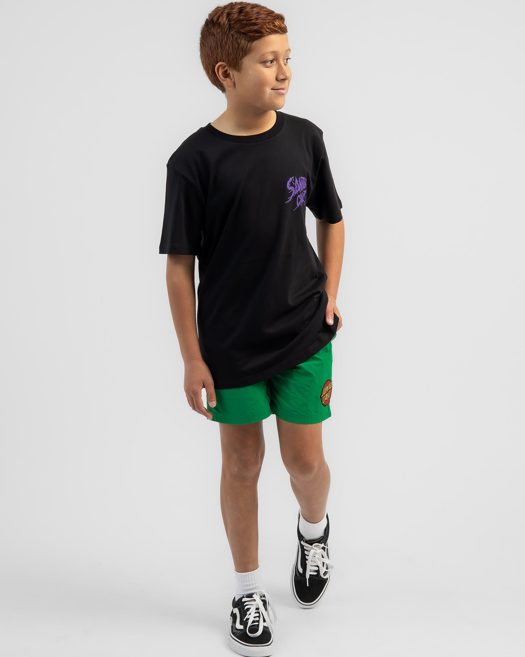 Shop Santa Cruz Boys' Wolf Slasher T-Shirt In Black - Fast Shipping ...