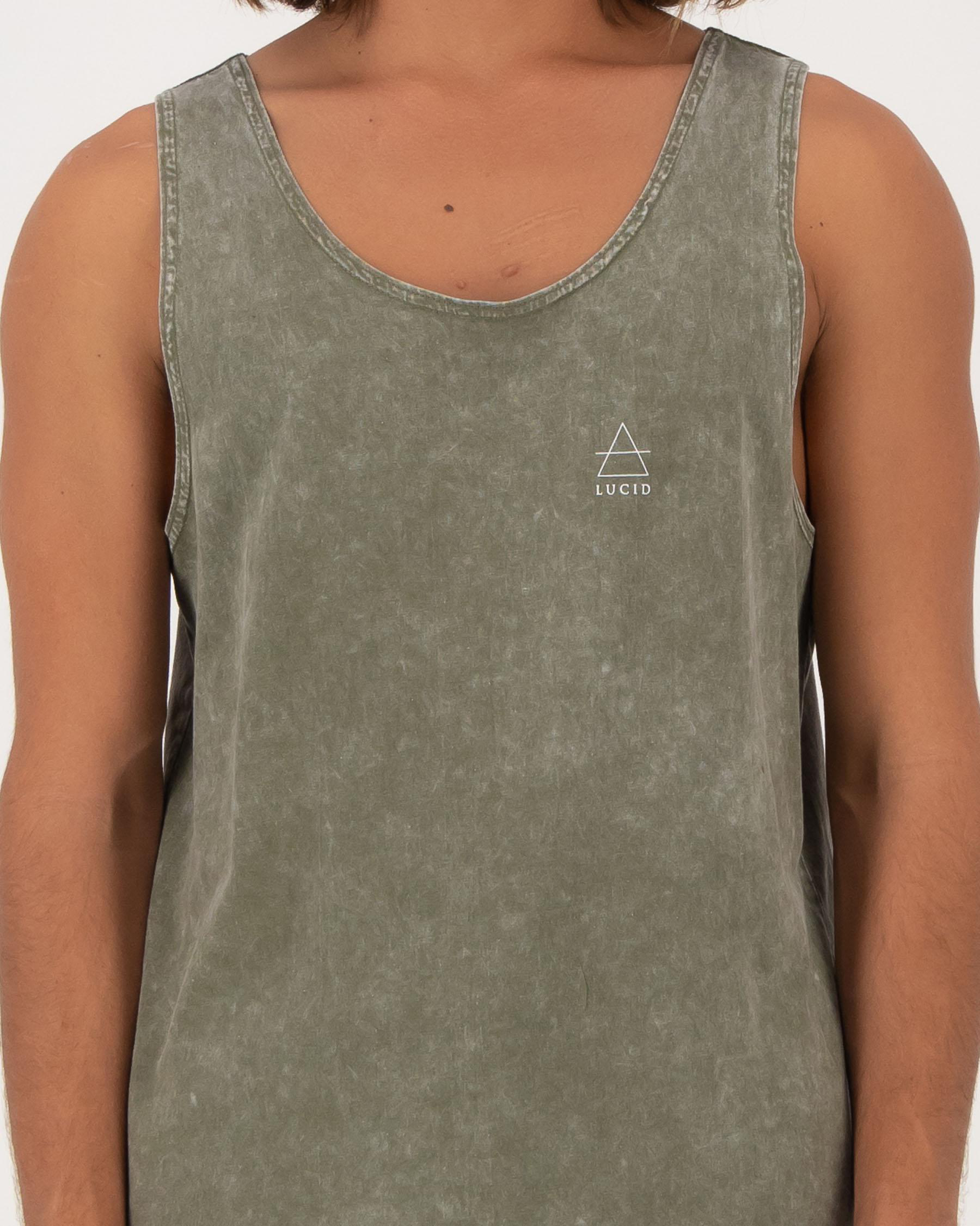 Shop Lucid Intent Singlet In Olive Acid - Fast Shipping & Easy Returns ...