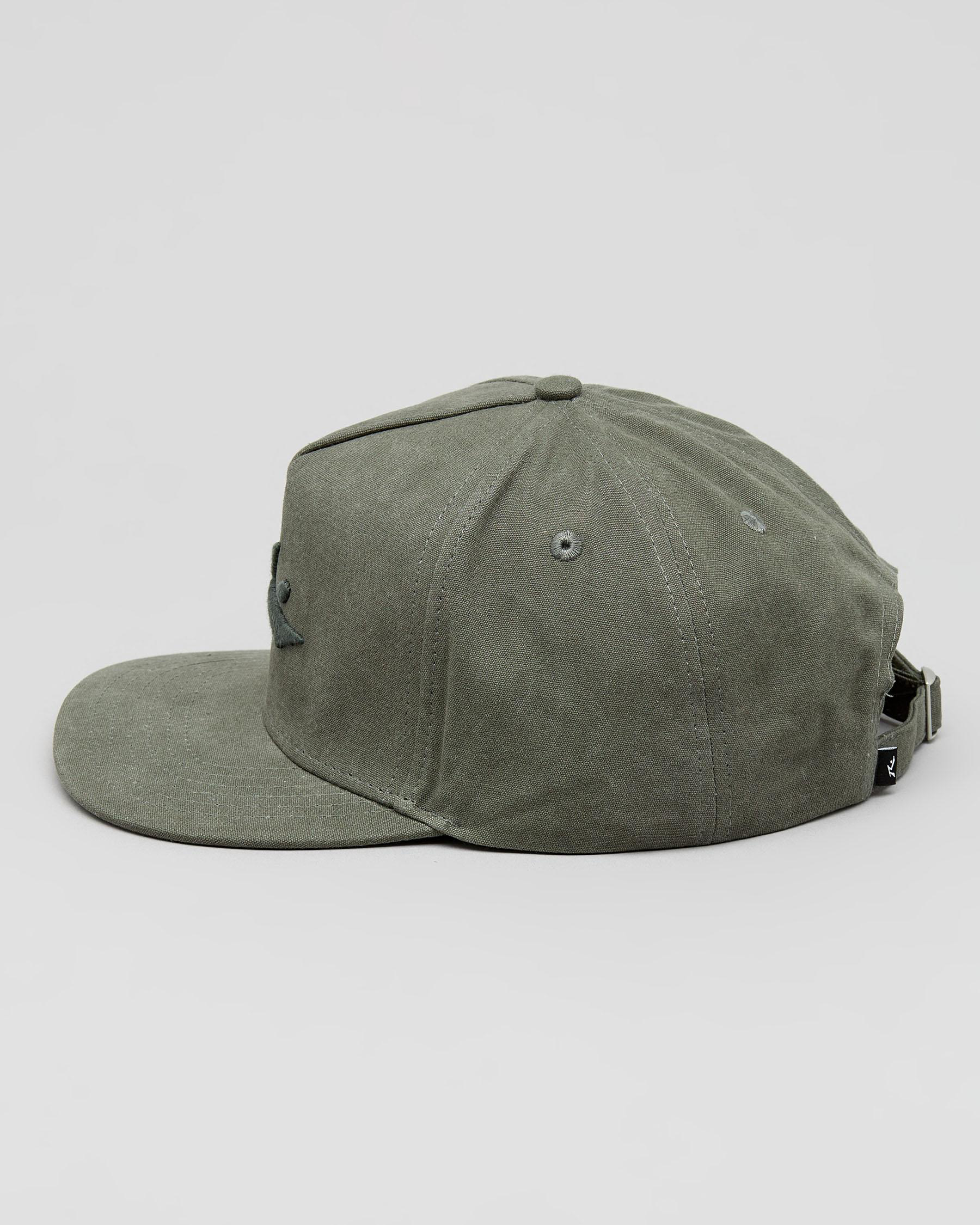Shop Rusty Comp Wash Adjustable Cap In Dark Army - Fast Shipping & Easy ...