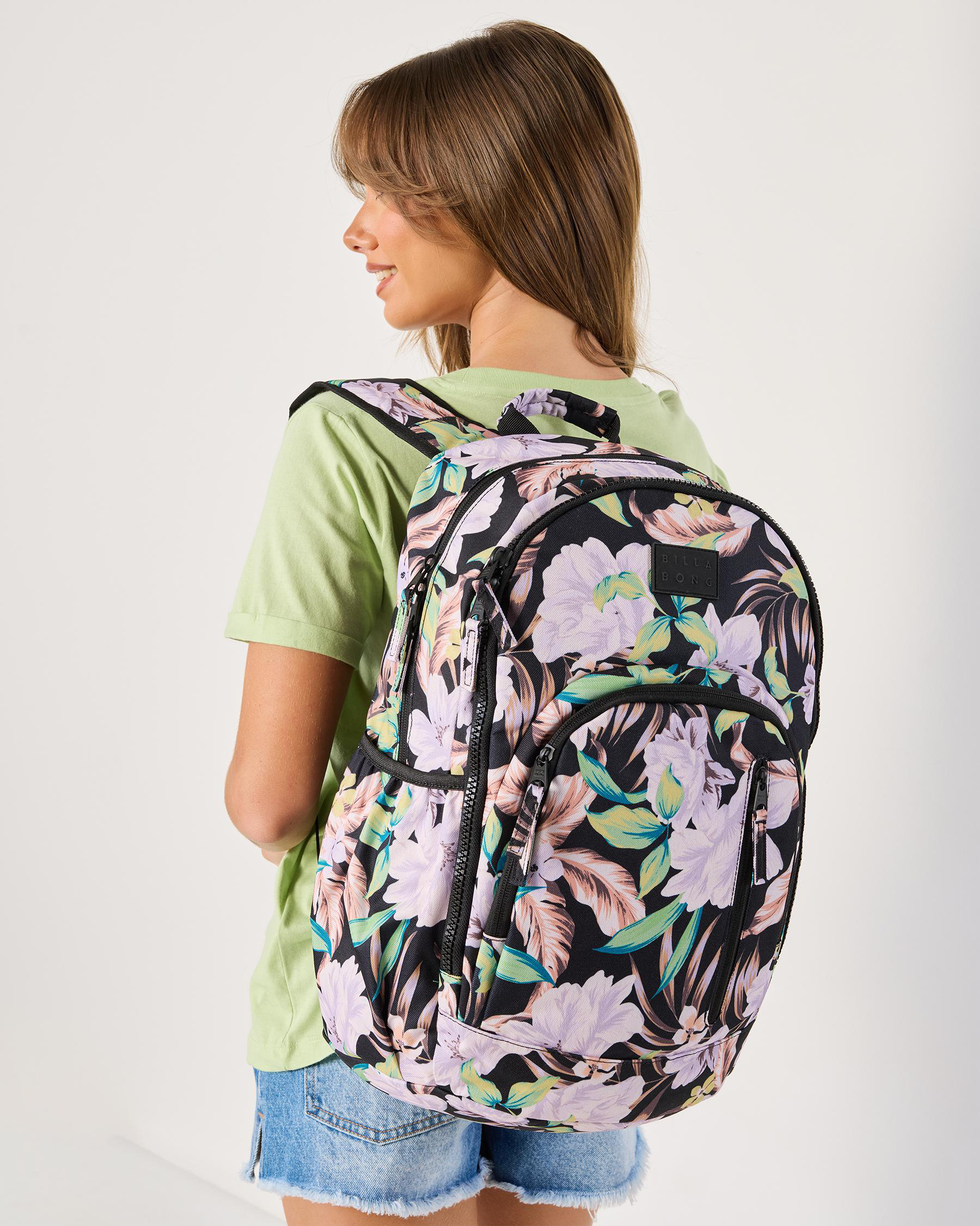 Shop Billabong Shadow Tropic Roadie Backpack In Black Pebble - Fast ...