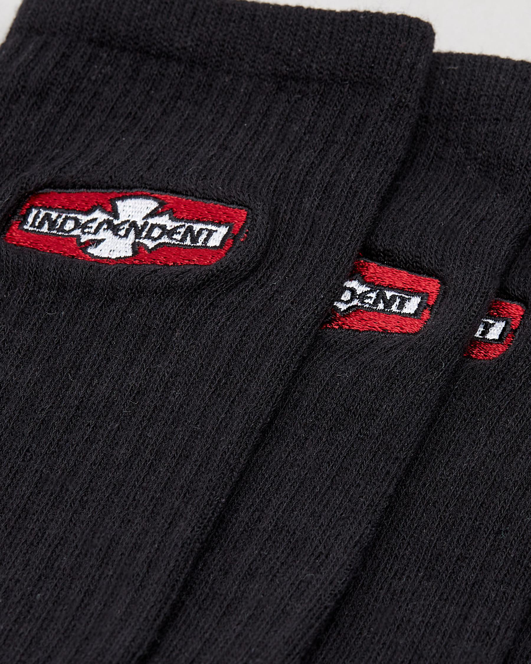 Shop Independent O.G.B.C Rigid Socks 4 Pack In Black - Fast Shipping ...