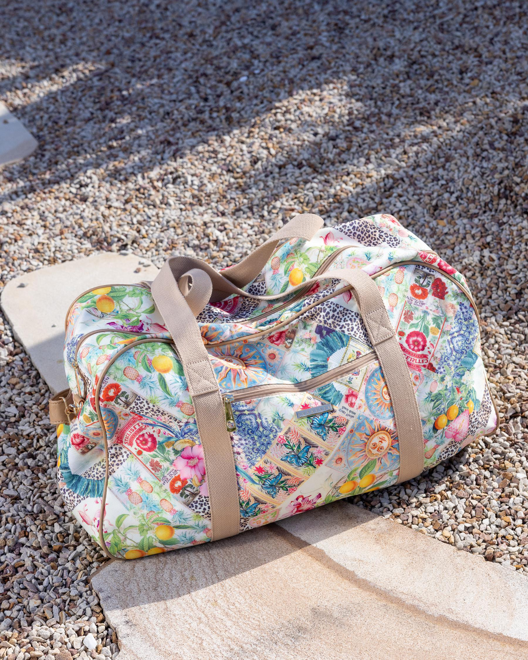 Shop Ava And Ever Zarina Travel Bag In Pink Patchwork - Fast Shipping ...