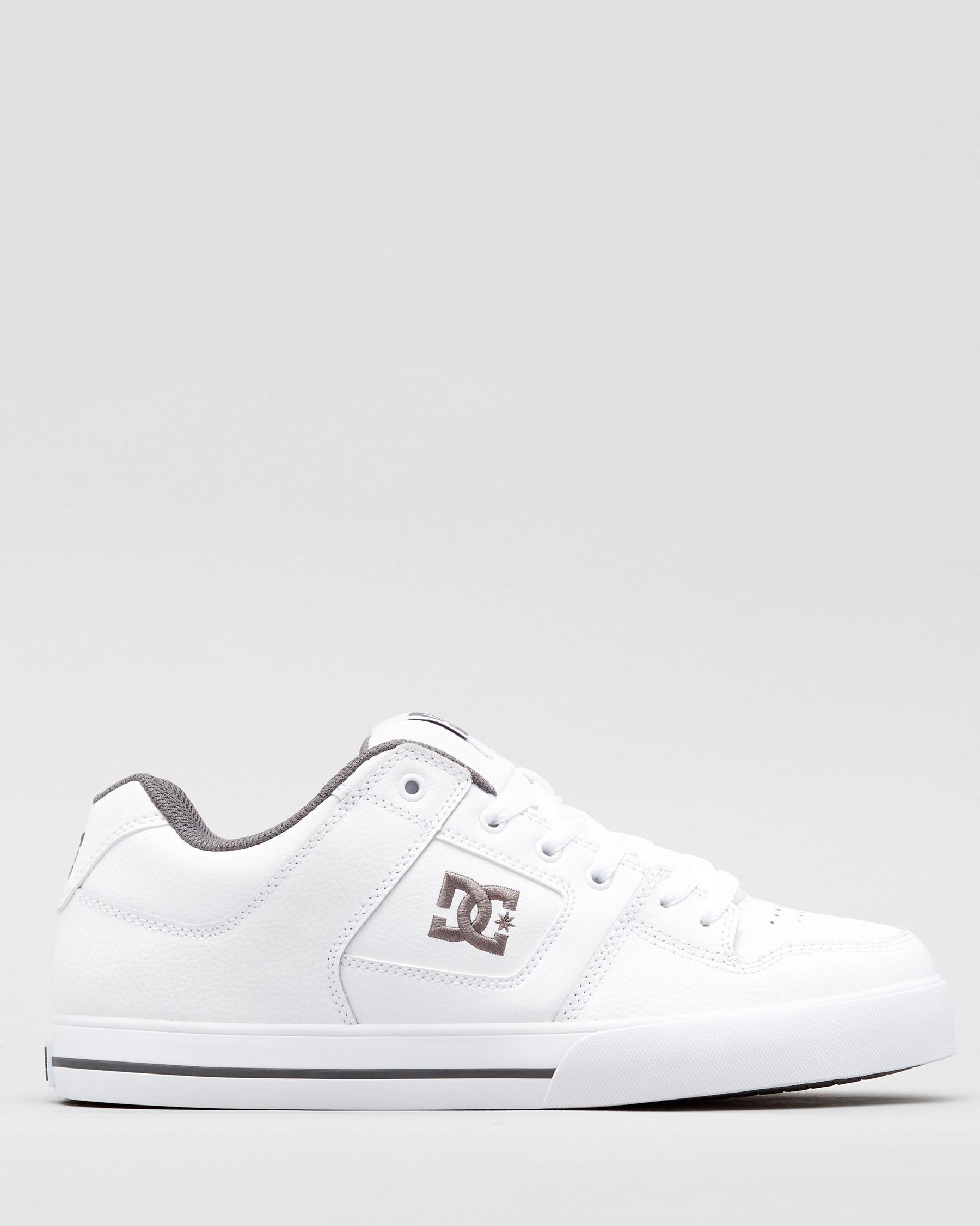 Shop DC Shoes Pure Shoes In White/battleship - Fast Shipping & Easy ...
