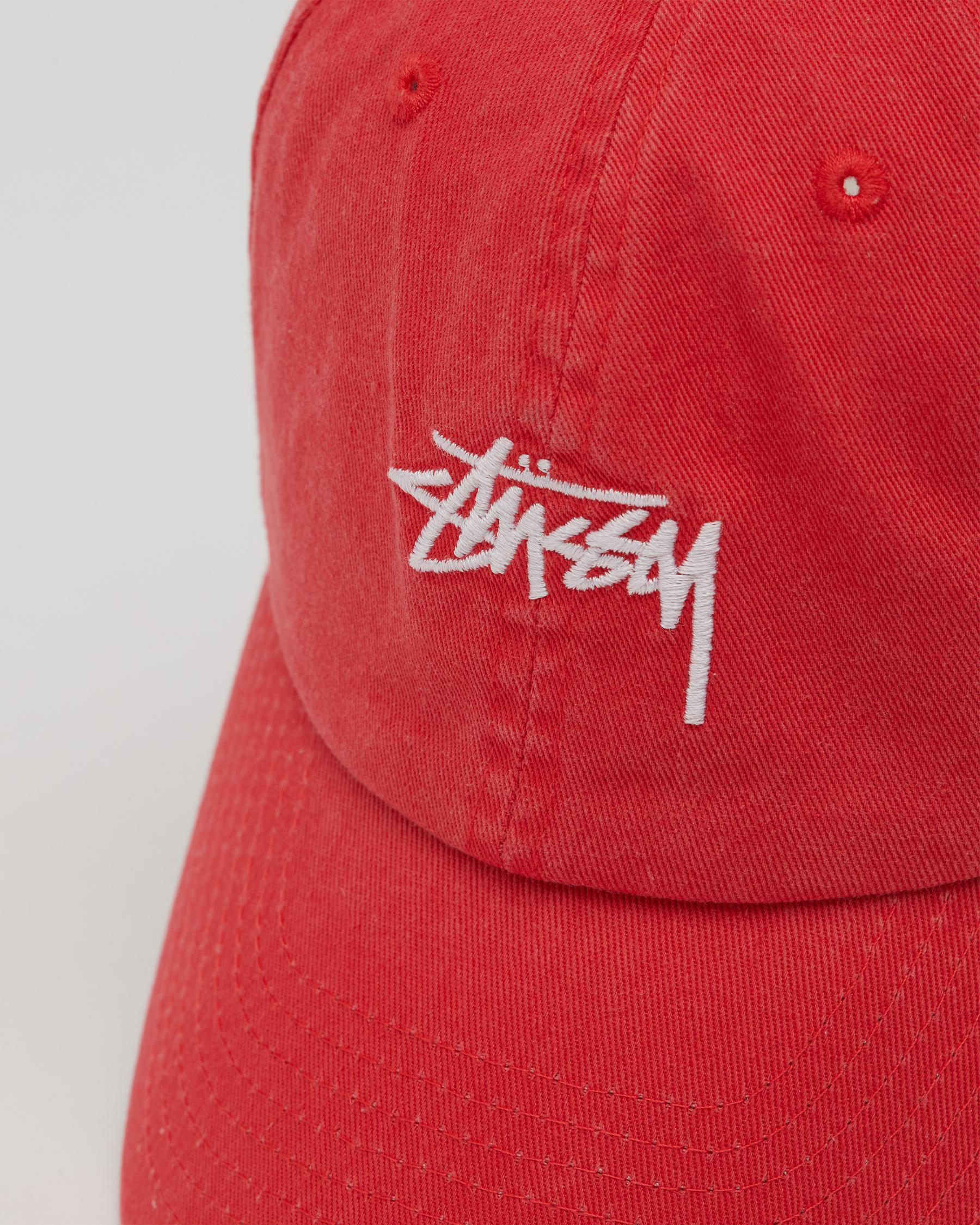 Shop Stussy Stock Low Pro Cap In New Washed Red - Fast Shipping & Easy ...