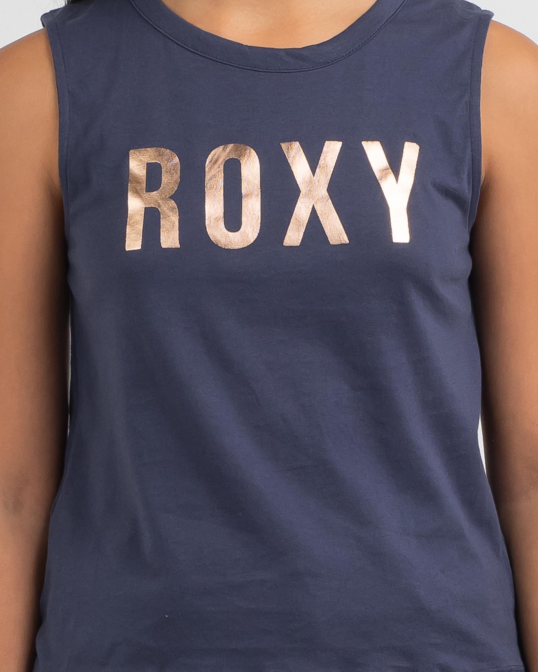 Shop Roxy Girls' Someone Else Tank Top In Mood Indigo - Fast Shipping ...