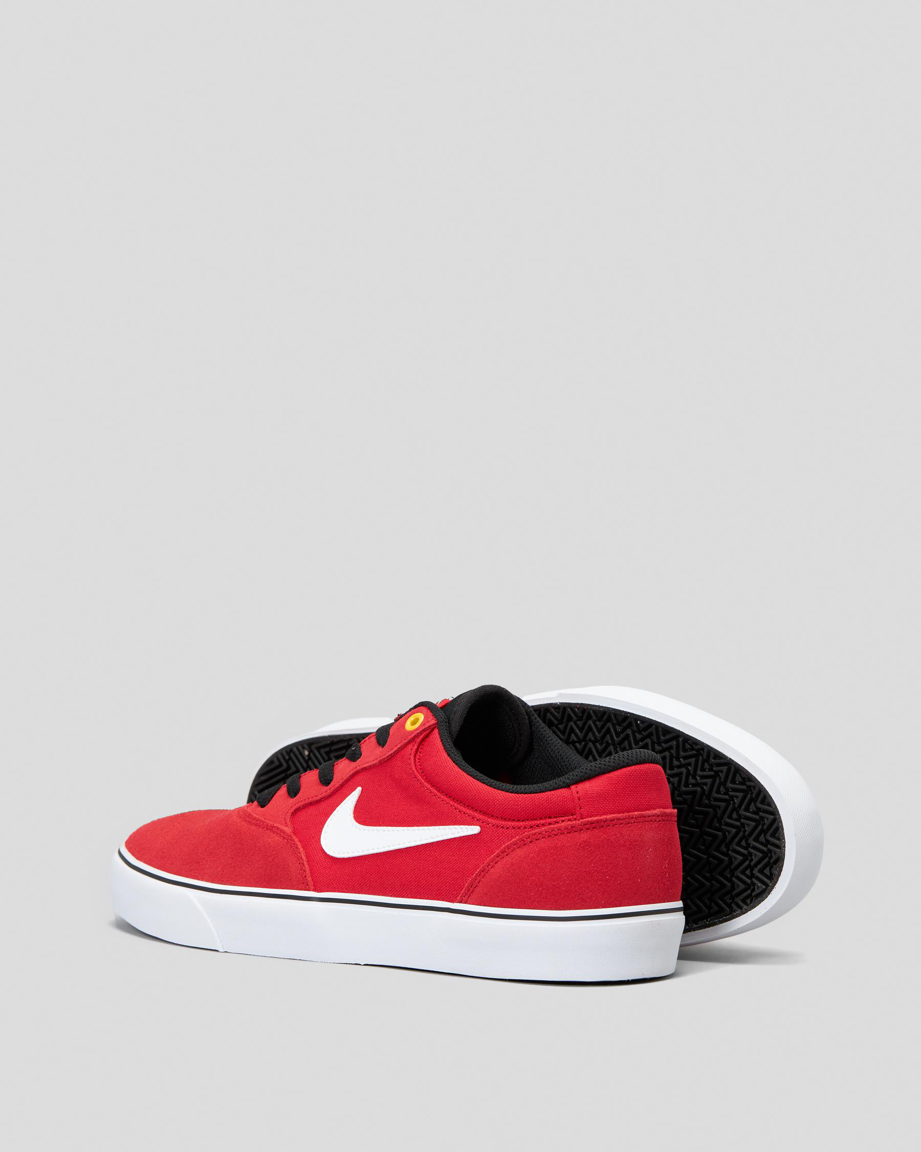 Shop Nike Chron 2 Canvas Shoes In University Red/white-black-white ...