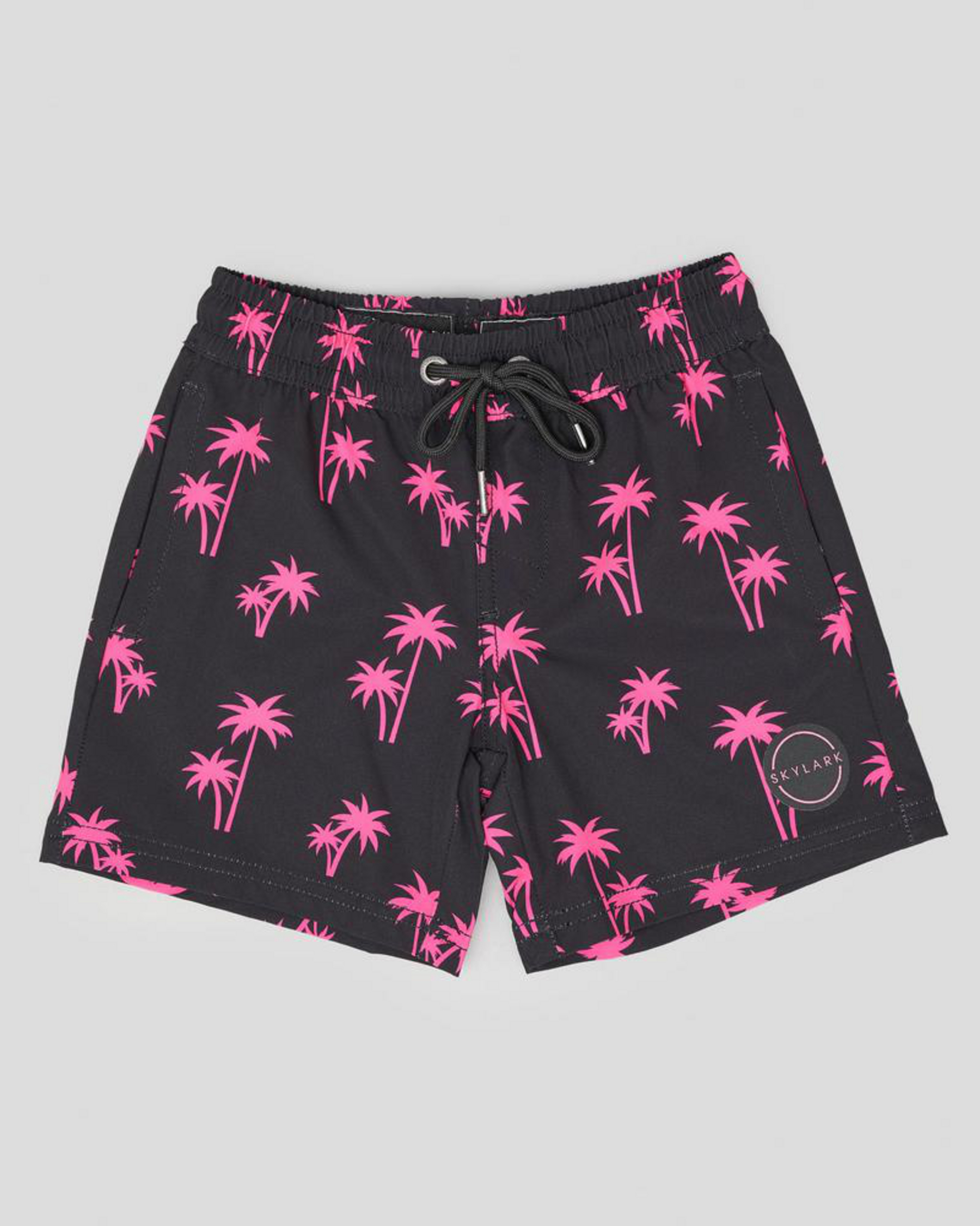 Shop Skylark Toddlers' Fluro Tropics Mully Shorts In Black - Fast ...