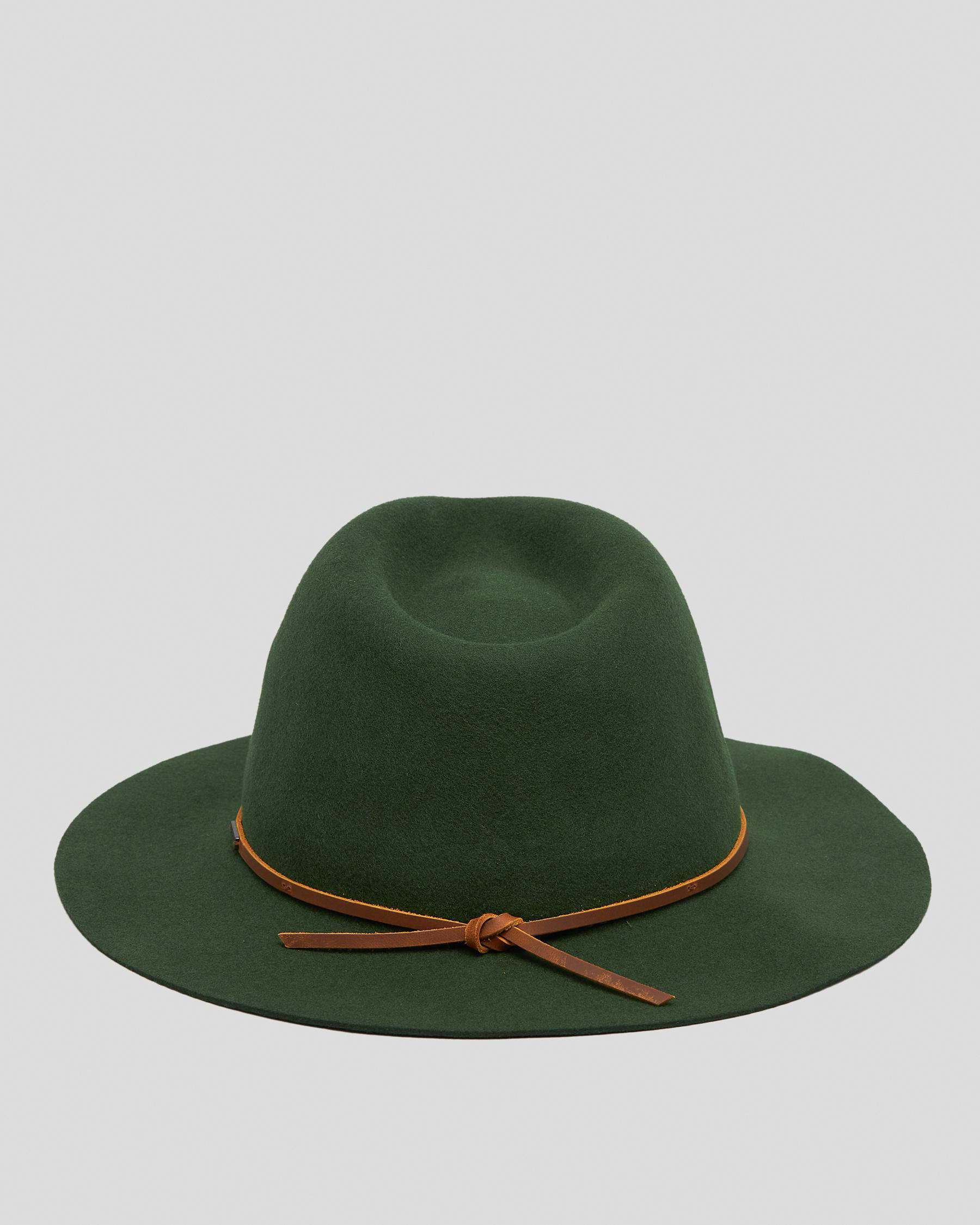 Shop Brixton Wesley Packable Fedora In Moss - Fast Shipping & Easy Returns - City Beach Australia