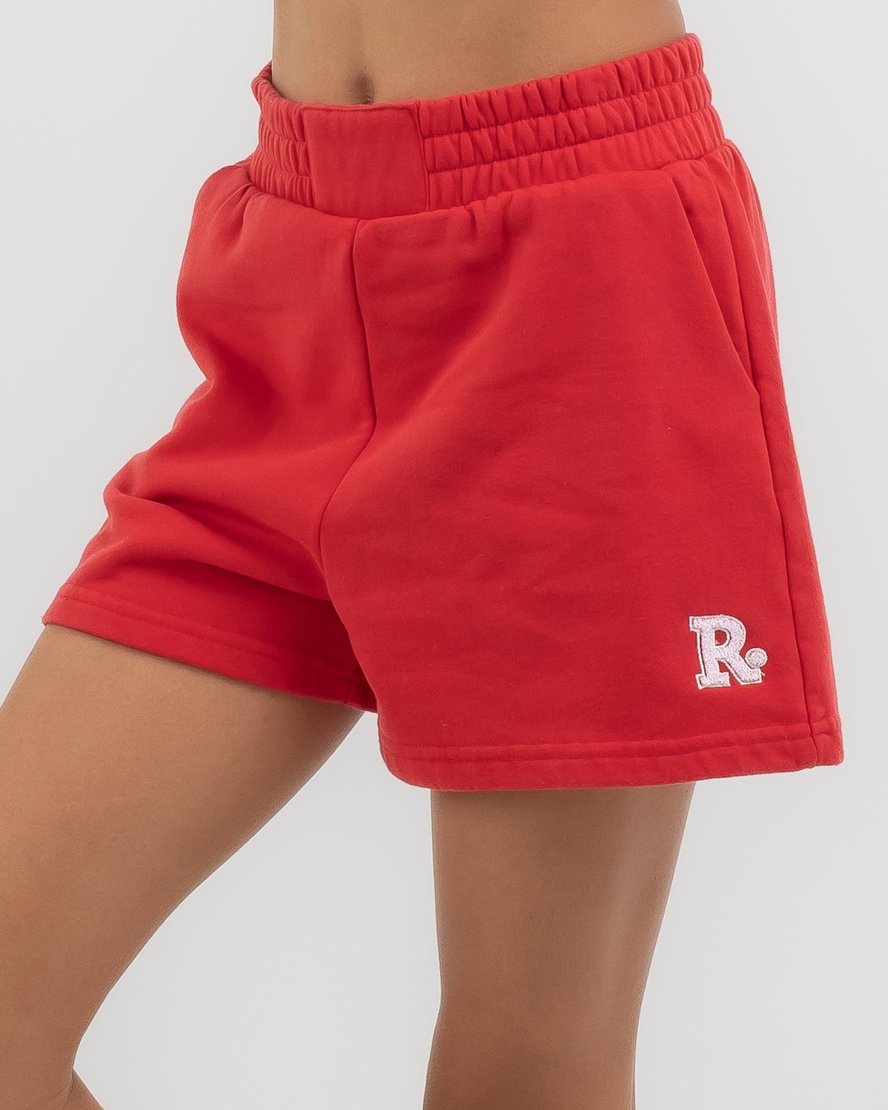 Rusty Girls' Line Fleece Shorts In Radiant Red - Fast Shipping & Easy ...