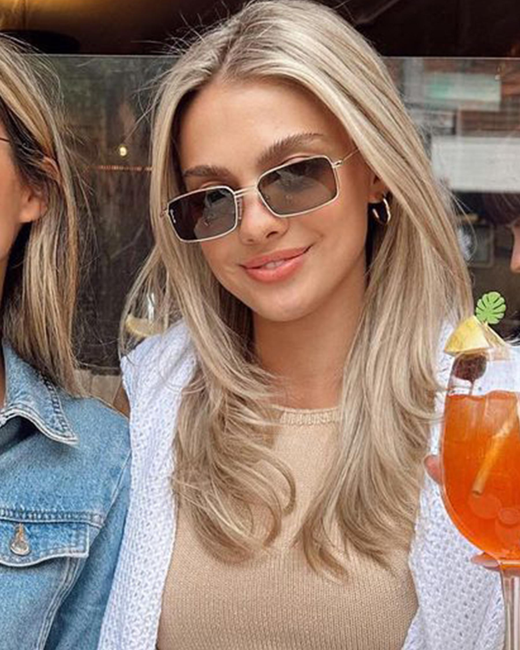 Otra Eyewear Ila Sunglasses In Gold/green - Fast Shipping & Easy ...