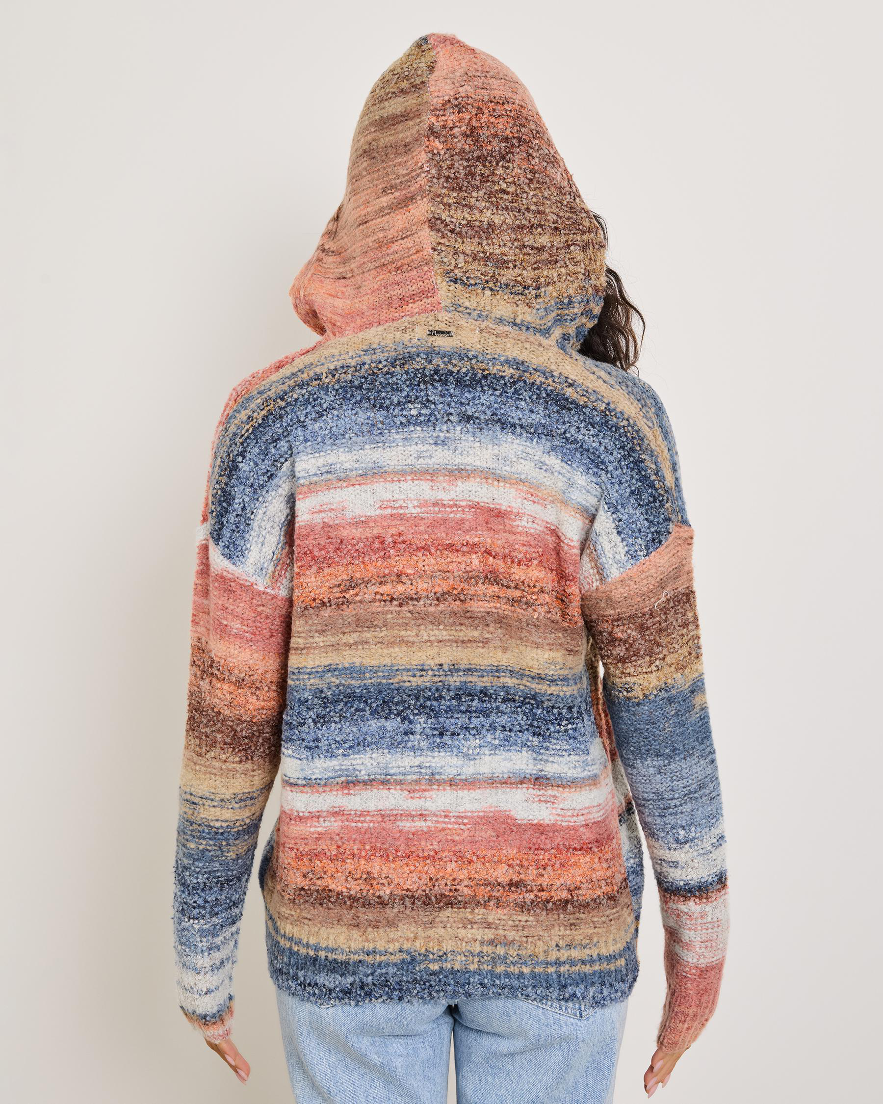 Shop Mooloola Bronte Hooded Knit Jumper In Multi - Fast Shipping & Easy ...