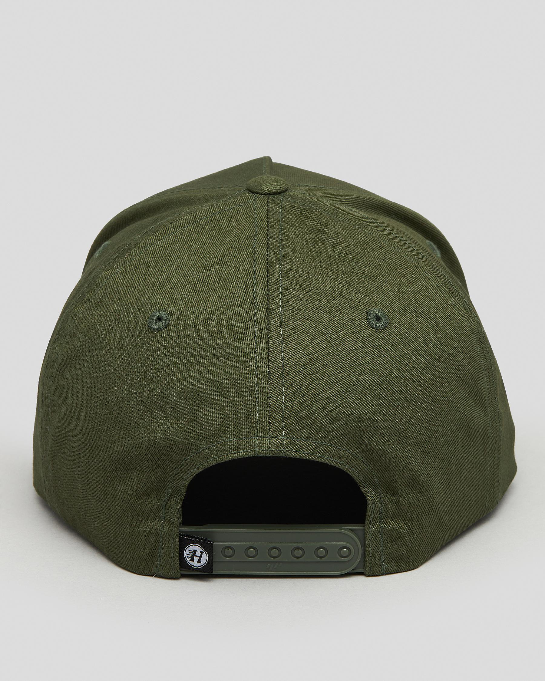 Shop The Mad Hueys Ahoy Ahoy FKR Twill Snapback Cap In Military - Fast ...